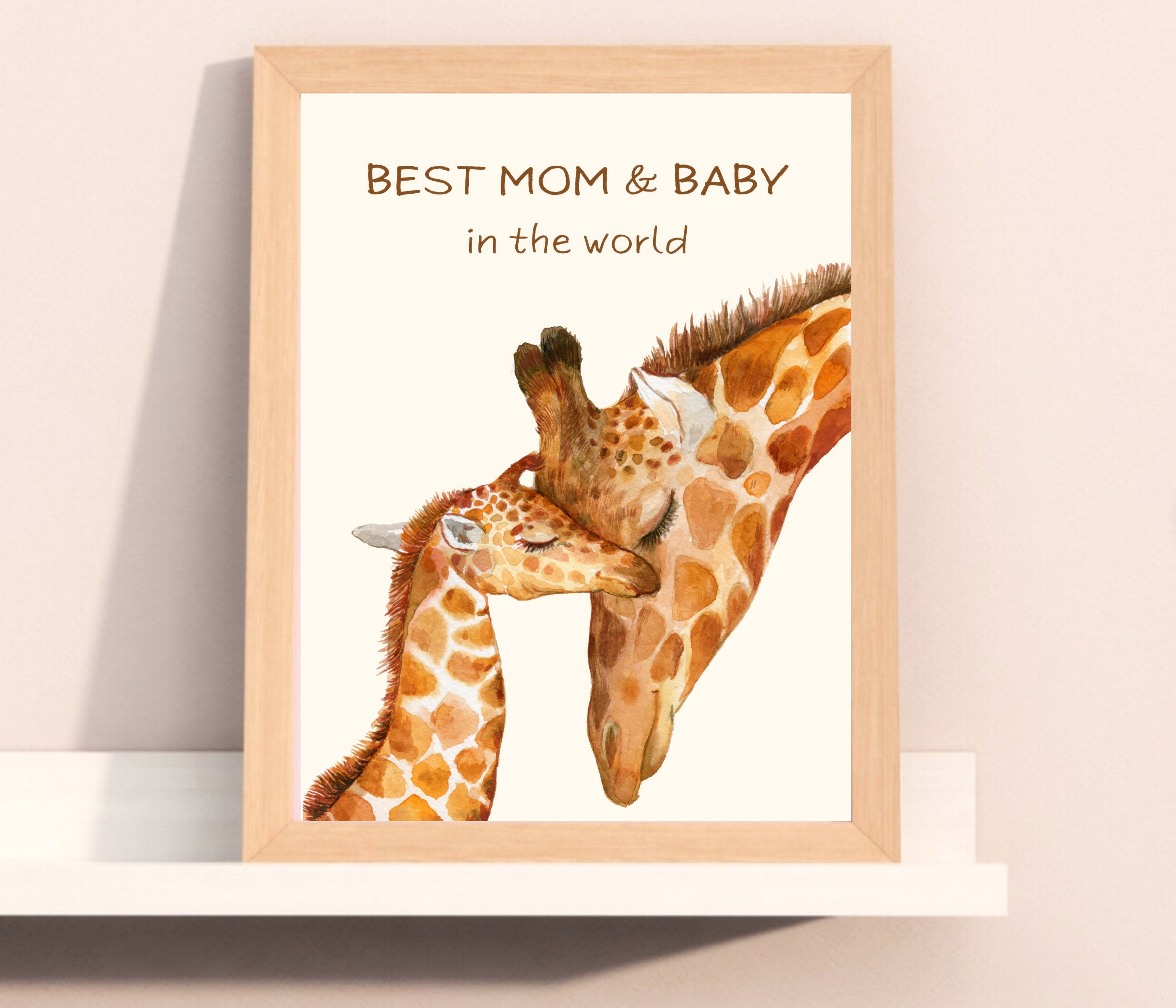 Mom And Baby Giraffe Clip Art Printables Mother Baby Giraffe Vector