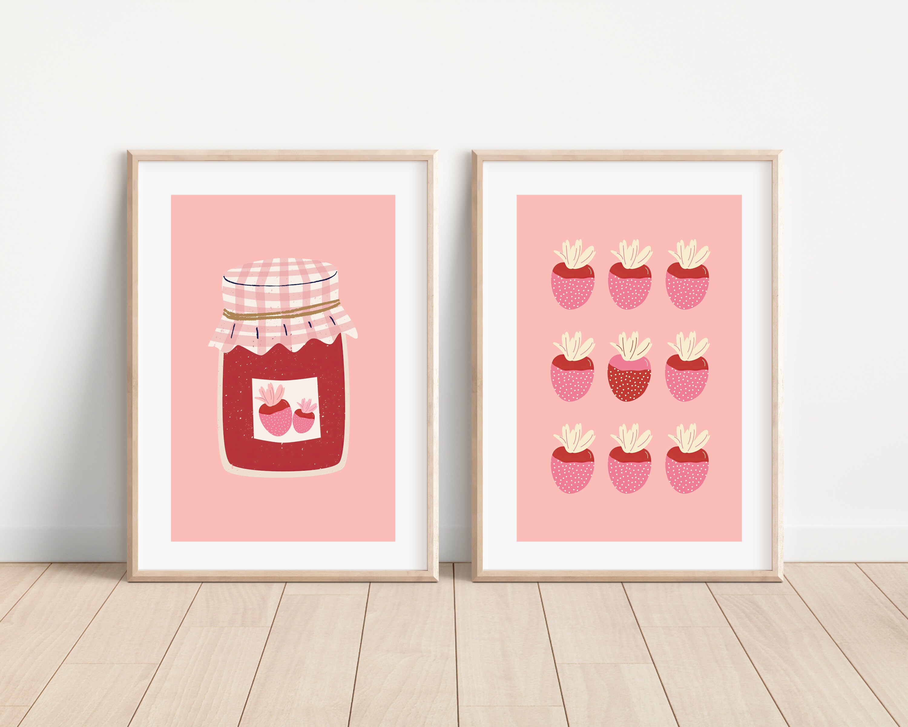 Strawberry Jam Print, Printable Jam Wall Art, Strawberries Wall Decor ...