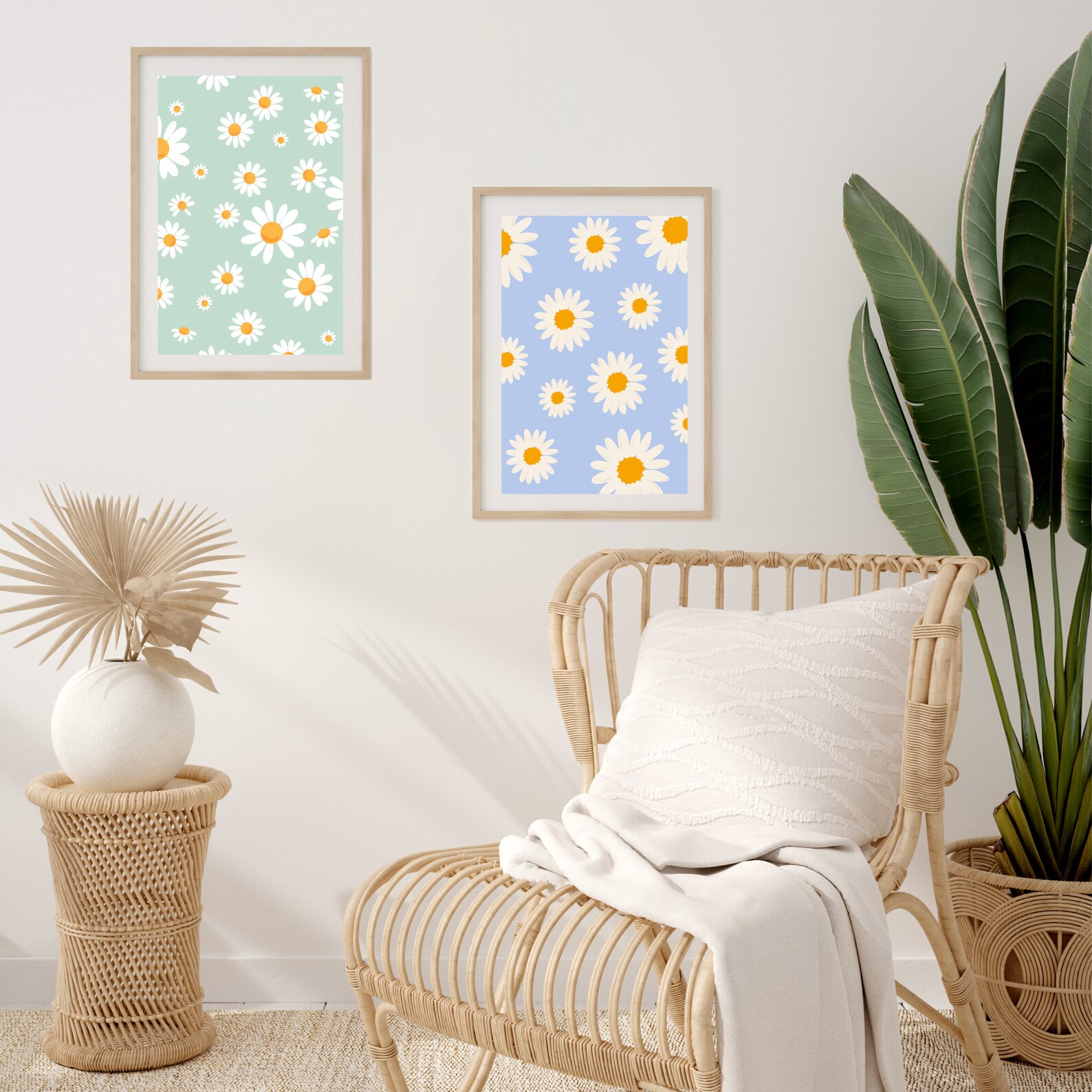 Nursery Daisy Flower Wall Art Print, Nursery Daisy Printable Wall Decor ...