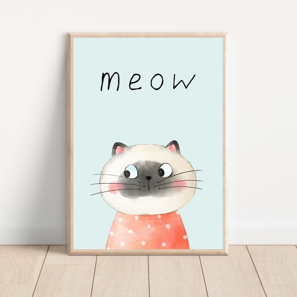 Cat Meow Art - Etsy