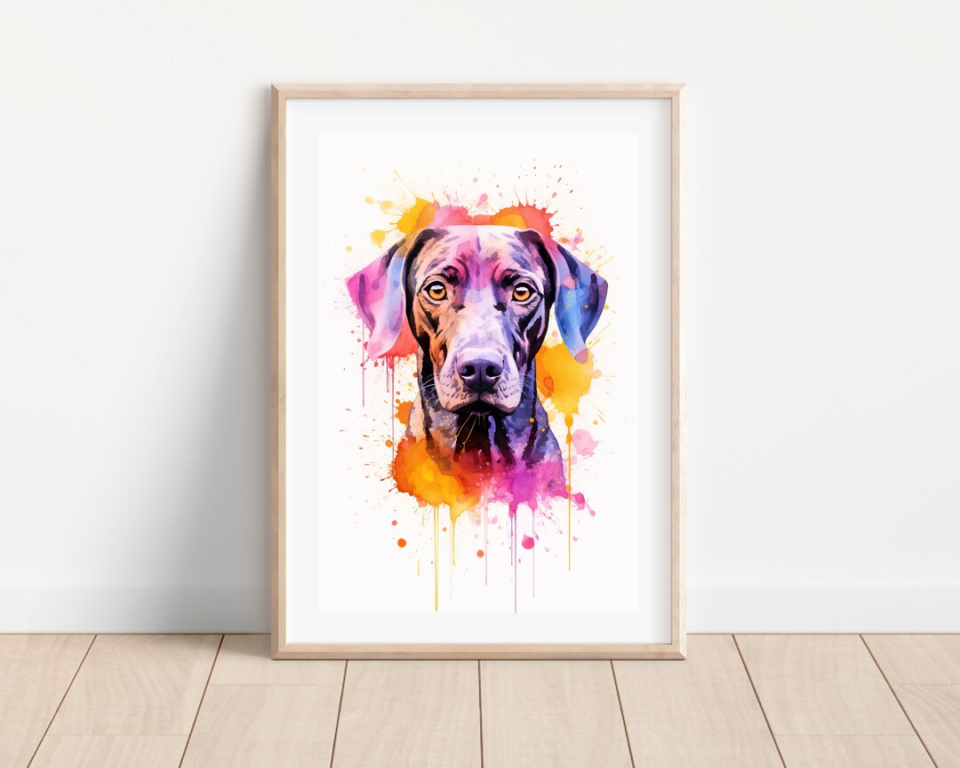 Colorful Labrador Print, Labrador Printable Wall Art, Watercolor ...