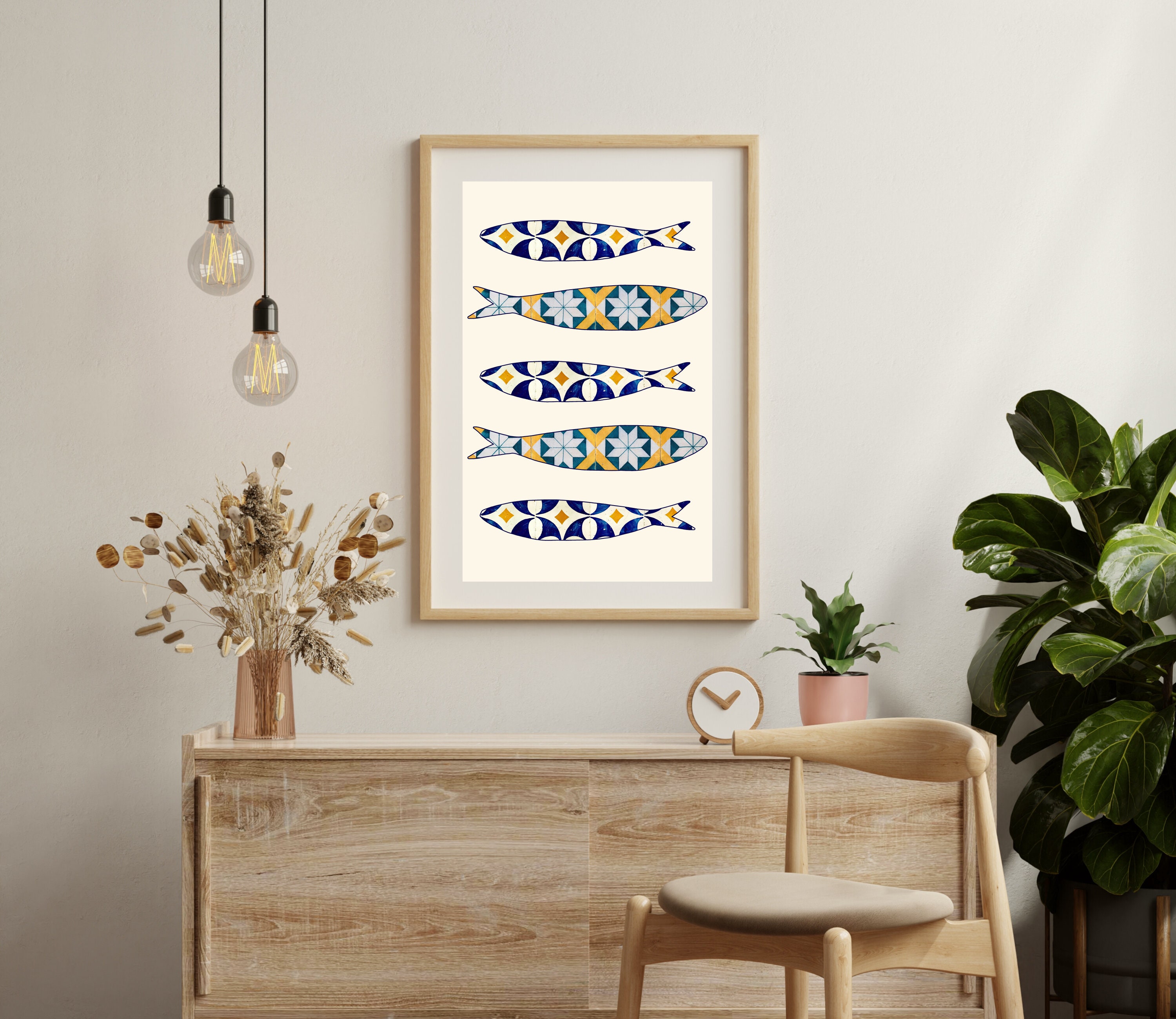 Portuguese Sardine Print Portugal Tile Print Portuguese Print Portugal ...