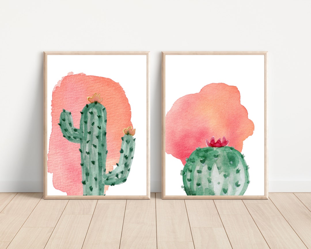 Watercolor Boho Printable Cactus Print Original Watercolor Cactus ...