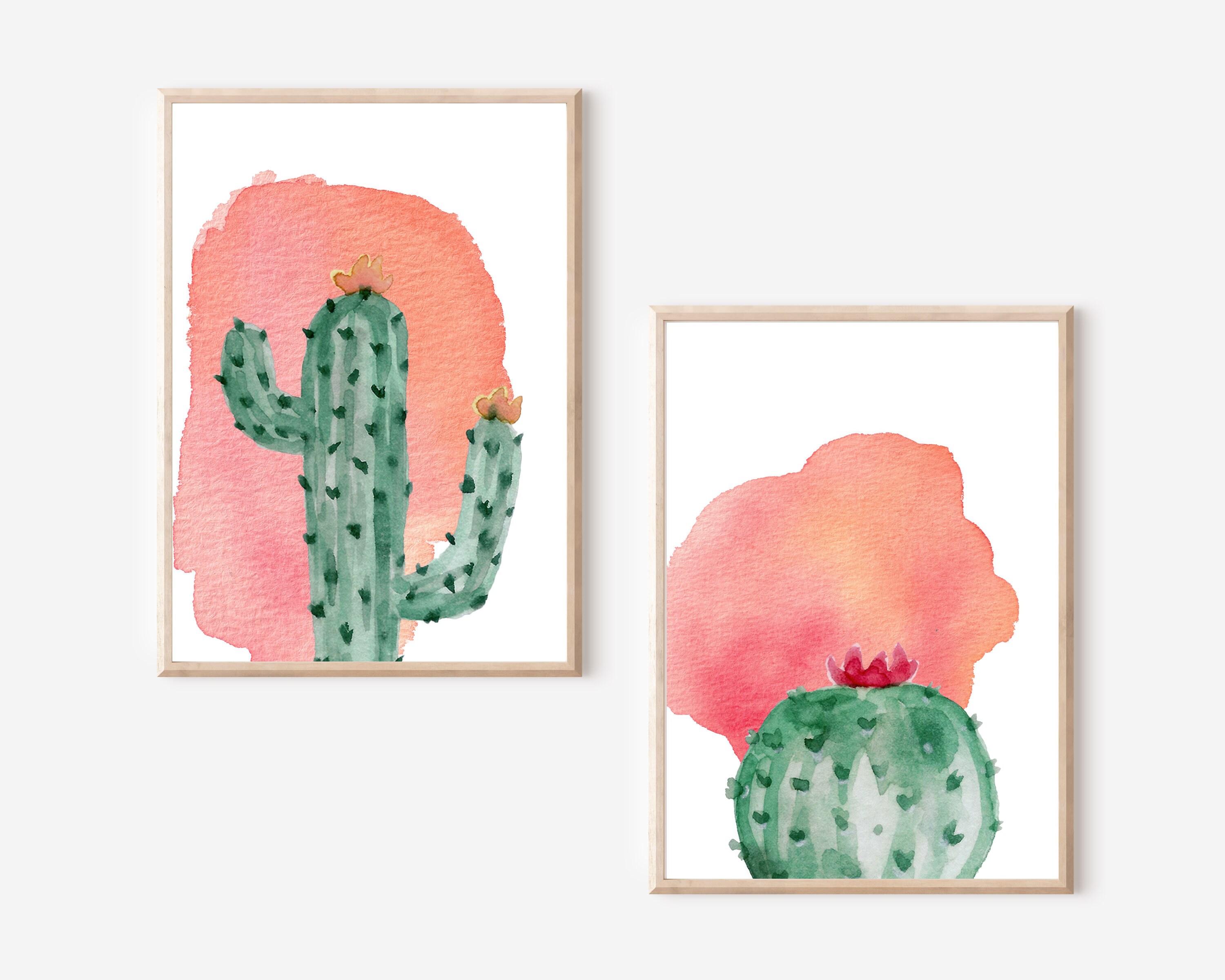 Watercolor Boho Printable Cactus Print Original Watercolor Cactus ...