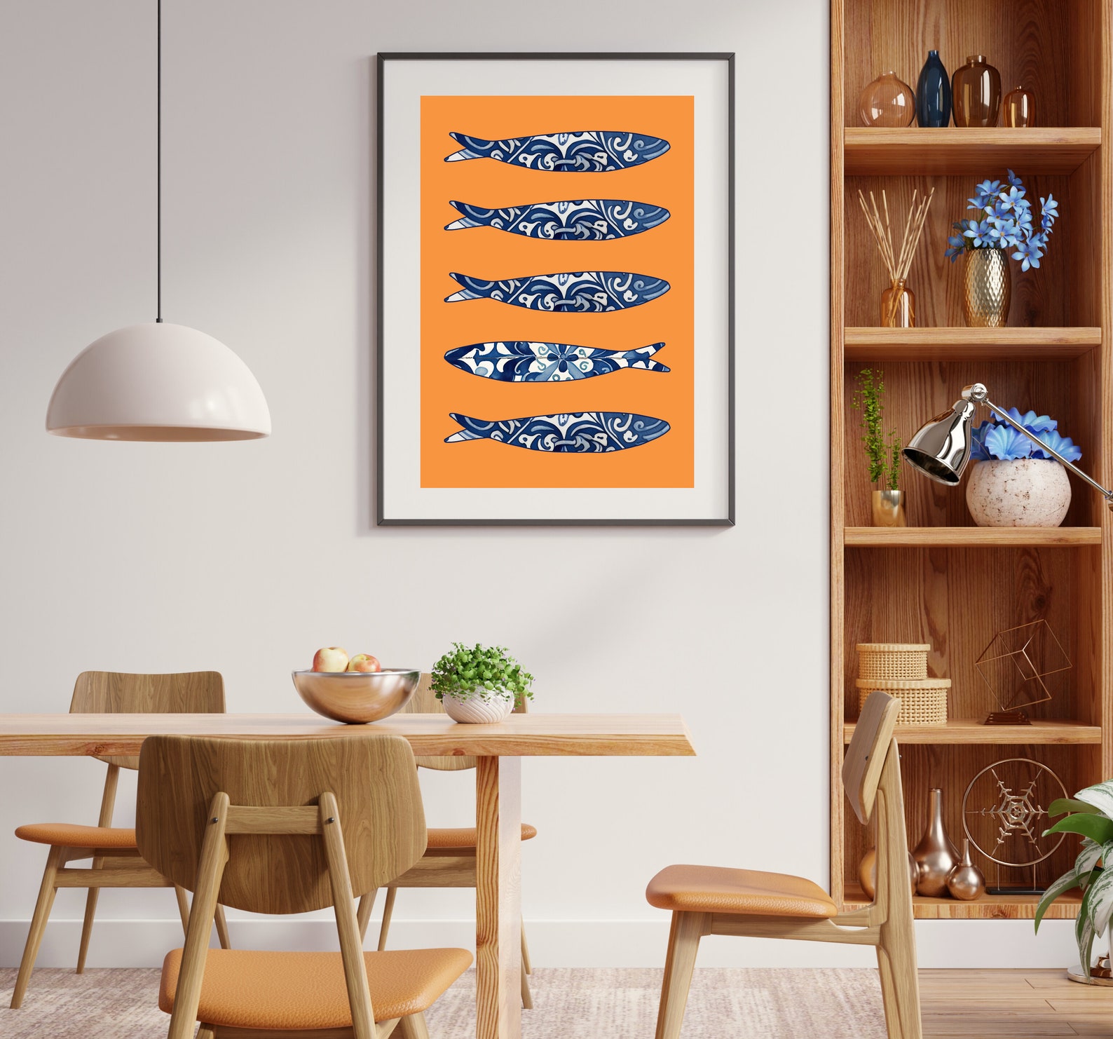 Portuguese Sardine Tile Print, Portugal Tile Art, Portuguese Wall Art ...