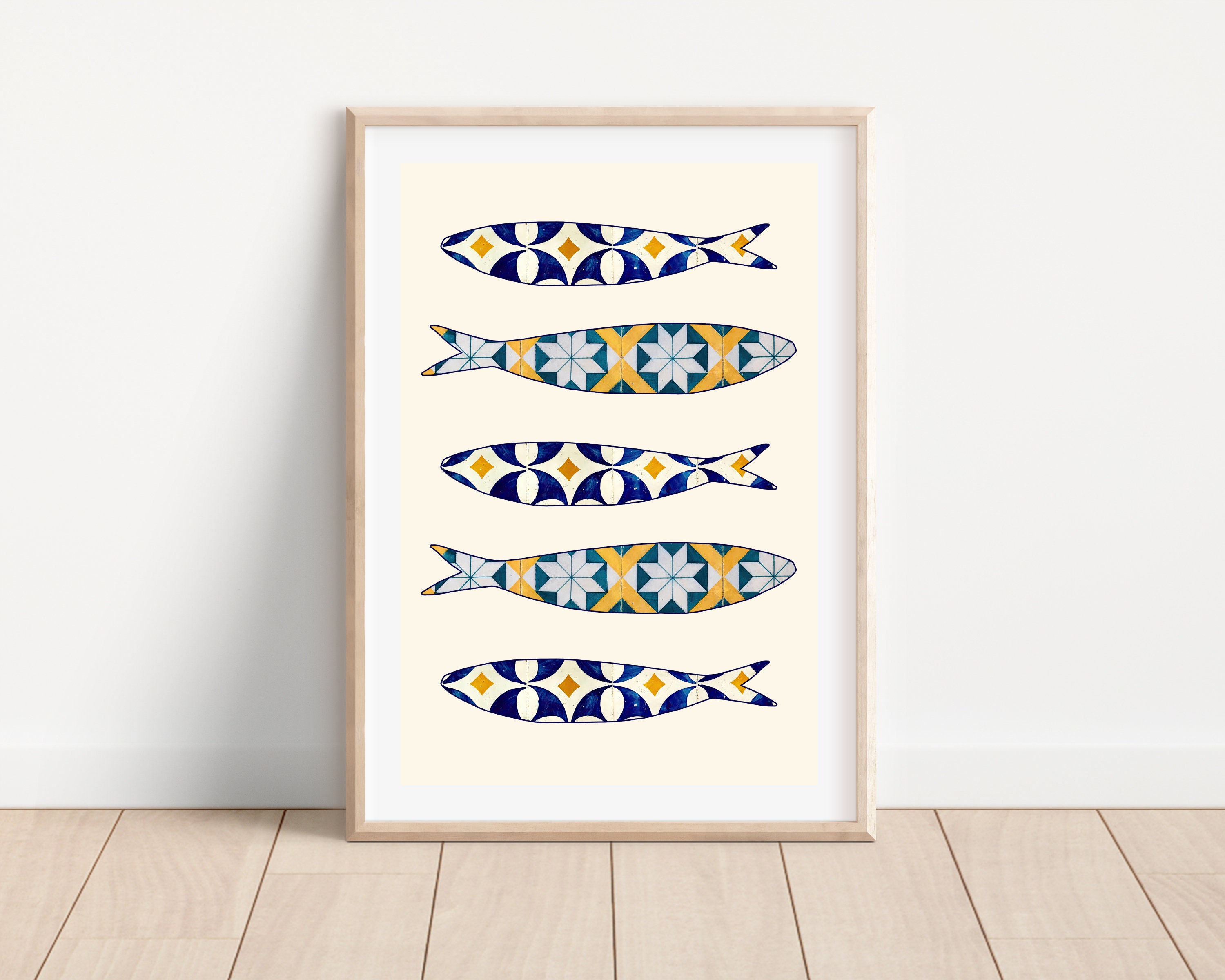 Portuguese Sardine Print Portugal Tile Print Portuguese Print Portugal ...