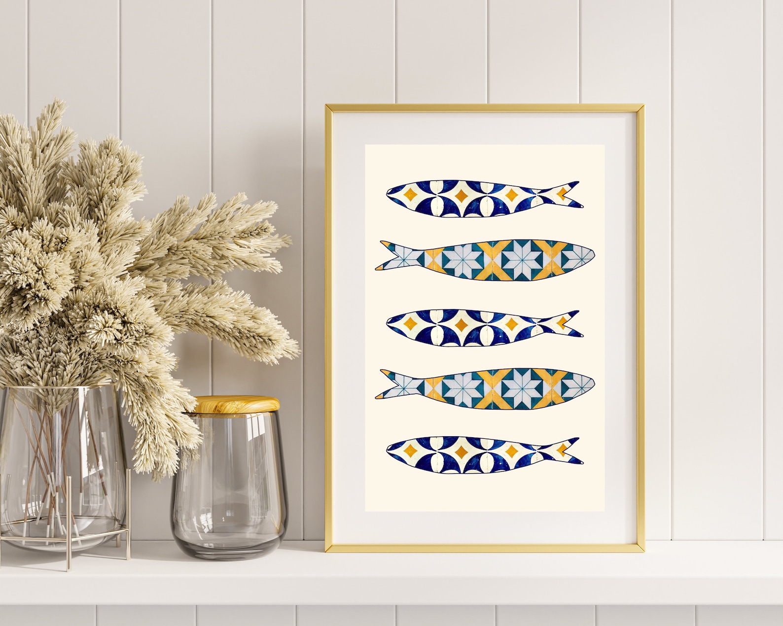 Portuguese Sardine Print Portugal Tile Print Portuguese Print Portugal ...