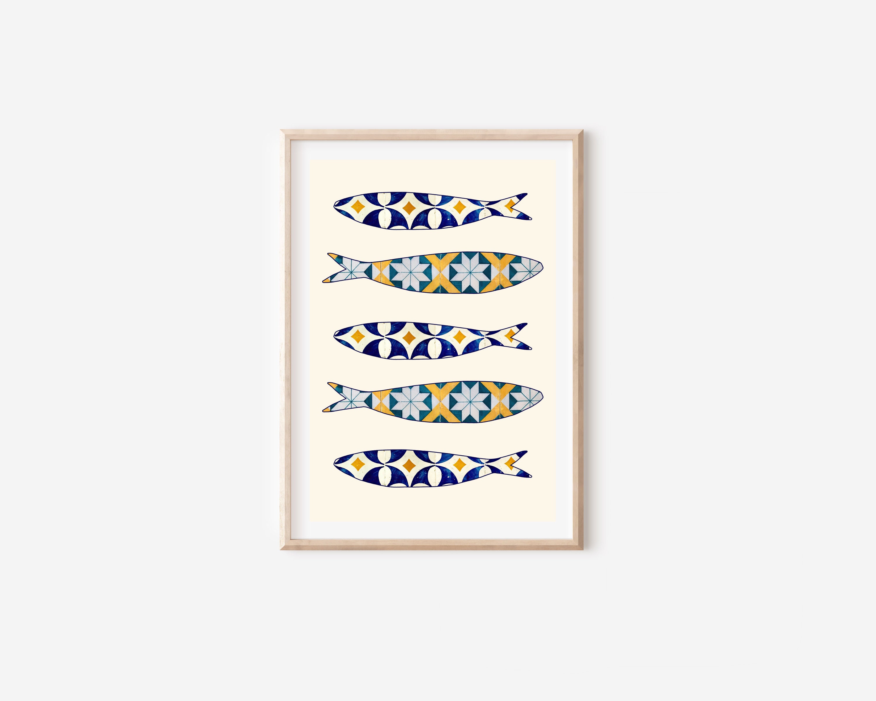 Portuguese Sardine Print Portugal Tile Print Portuguese Print Portugal ...