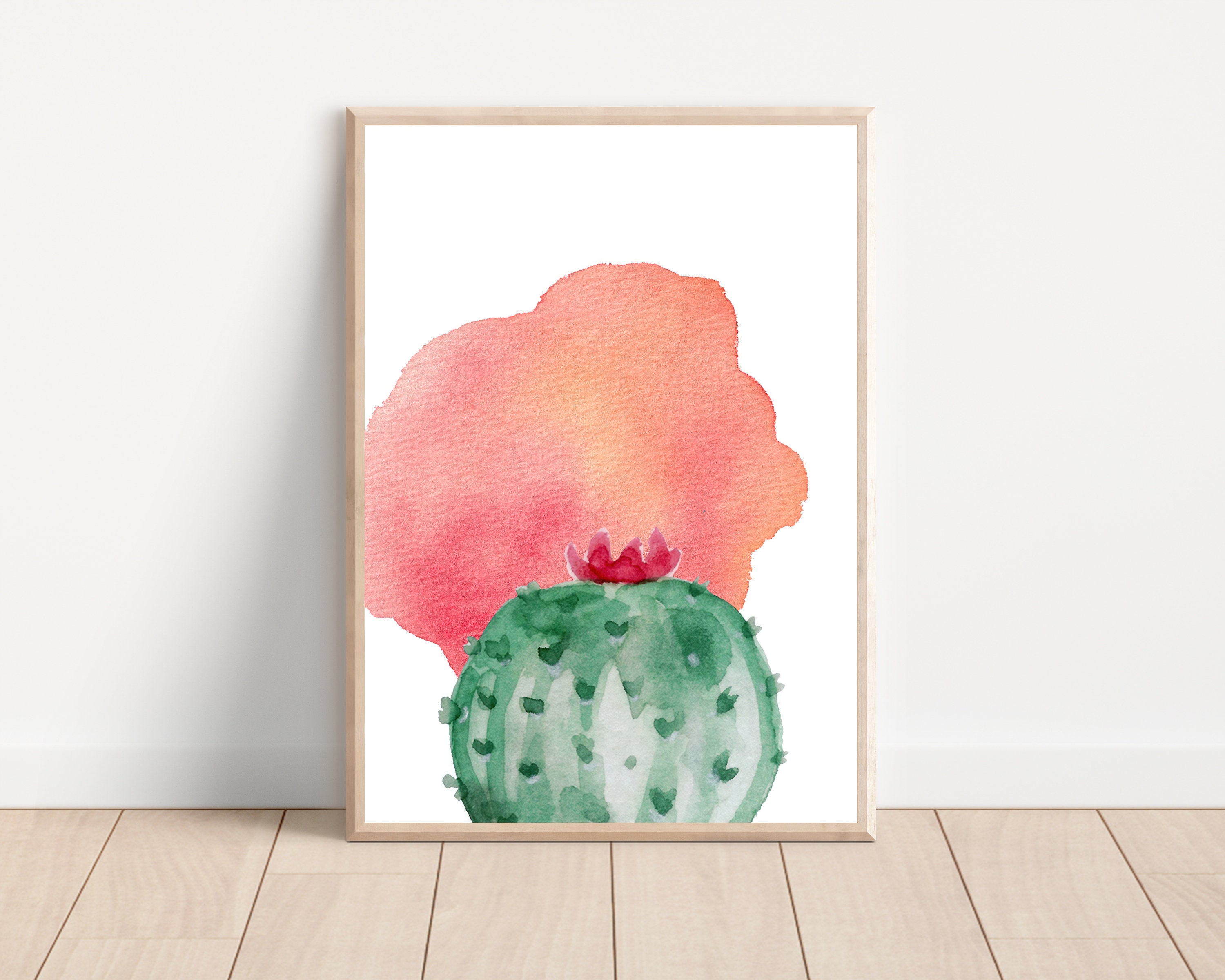 Watercolor Boho Printable Cactus Print Original Watercolor Cactus ...