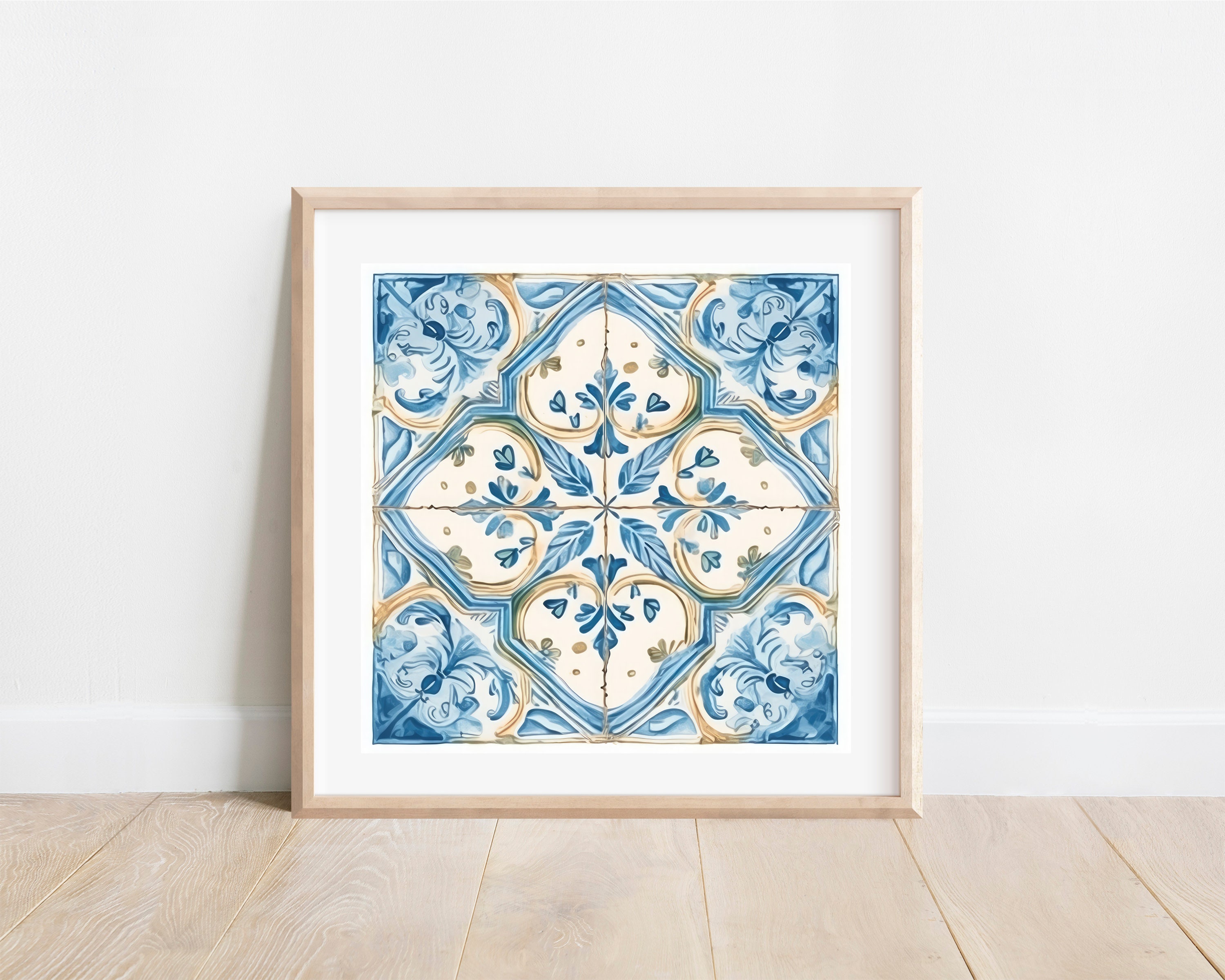 Spanish Tile Print Watercolor Tile Artwork Spanish Wall Art Spanish ...