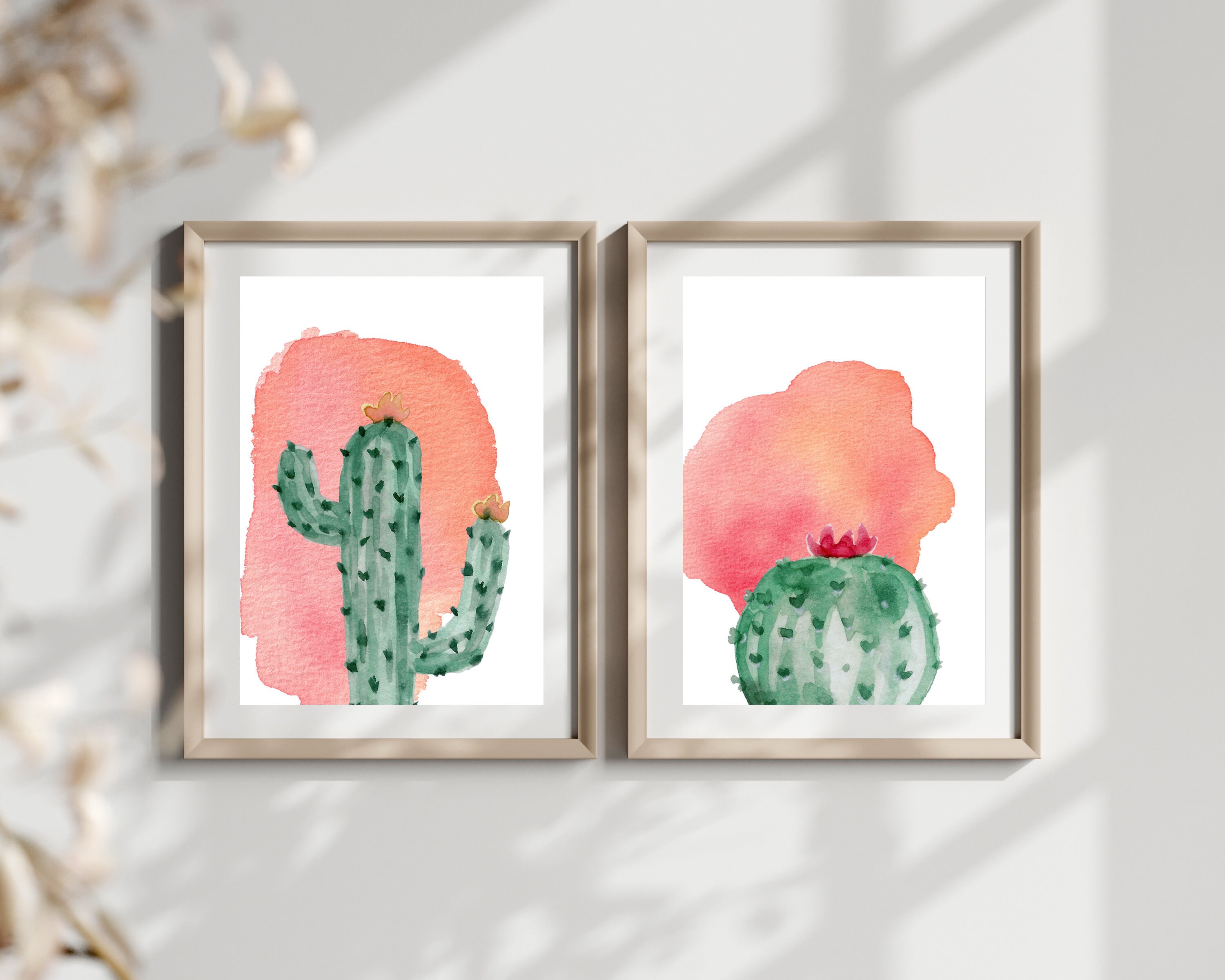 Watercolor Boho Printable Cactus Print Original Watercolor Cactus ...