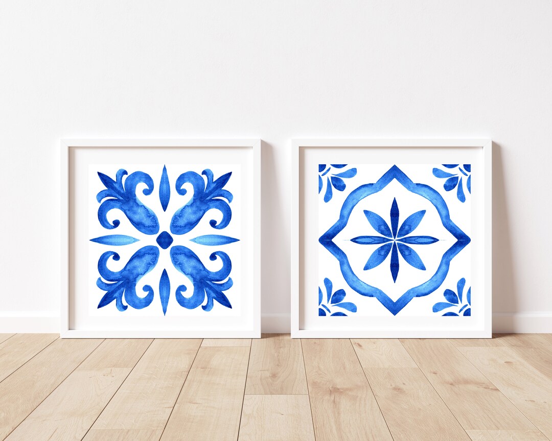 Spanish Blue Tile Art Print, Azulejo Art Print, Portuguese Blue Tile ...
