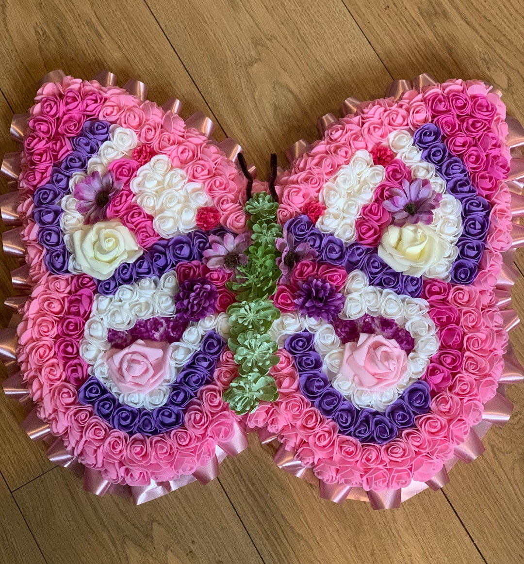 BUTTERFLY Funeral Tribute, Memorial Wreath, Grave Memorial Tribute ...