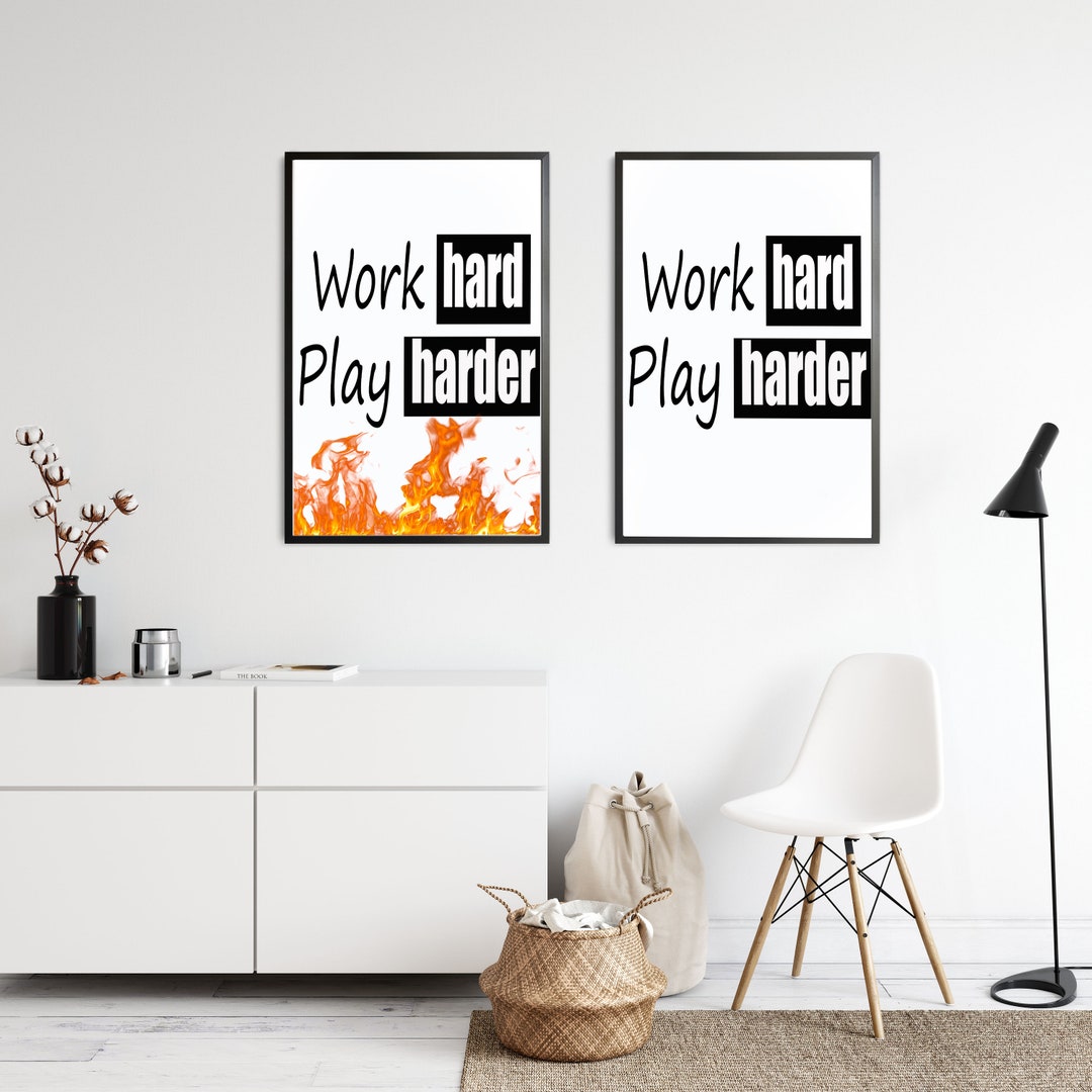 Two Pieces Wall Art Printable, Home and Office Decor, Wall Decor, Work ...