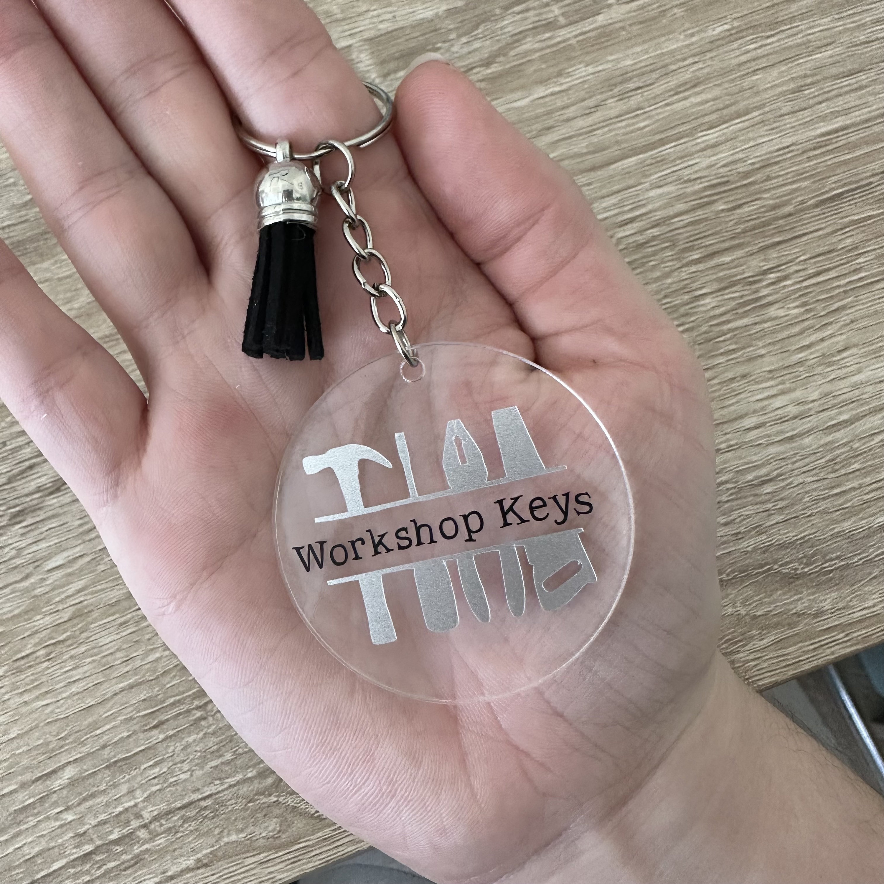 Acrylic Workshop Keys Keyring- Work Keychain- Tools Pendant- Perfect ...