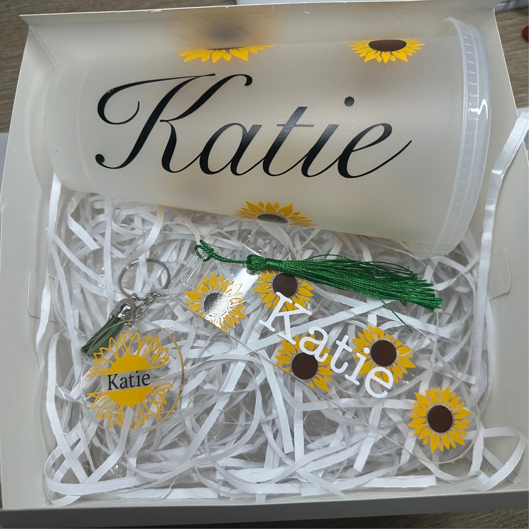 Sunflower Gift Set Box- Sunflower Gift Set- Custom With Name ...
