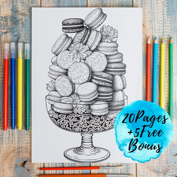 Desserts Coloring Book - Etsy
