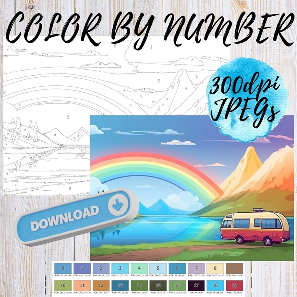 Retro Paint by Number Kit - Etsy