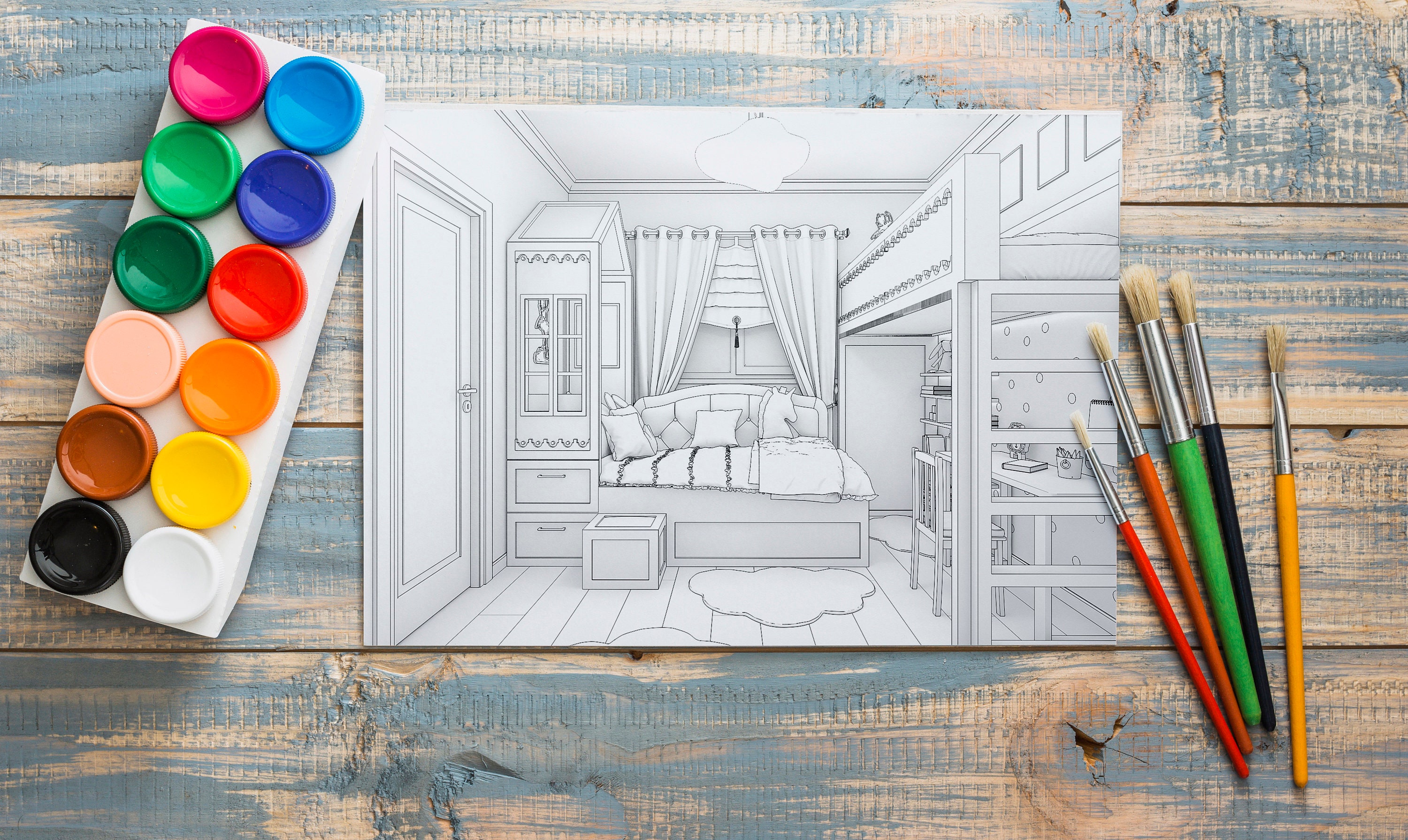 Páginas para colorear imprimibles para adultos y niños 5 - Etsy México