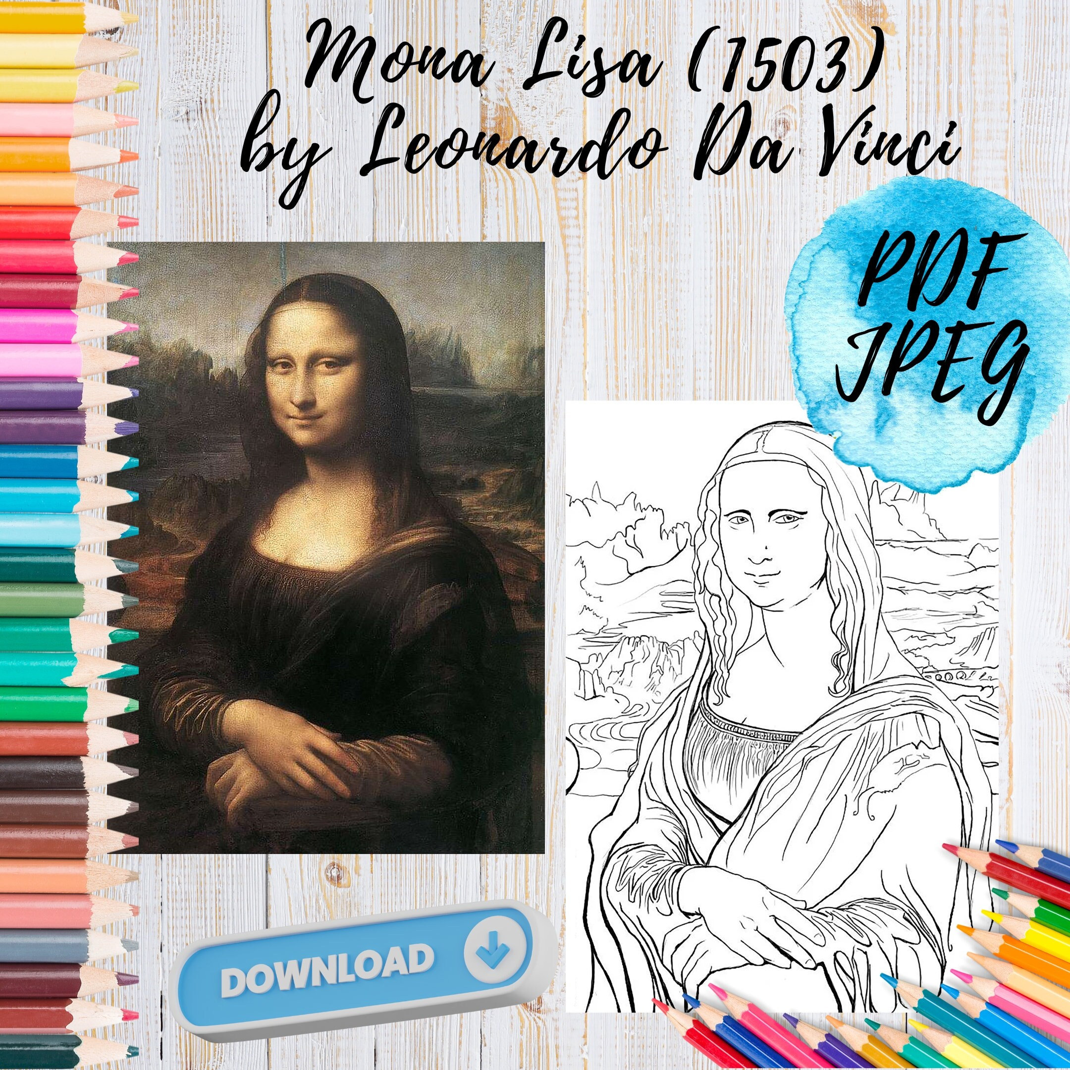 Famous Paintings Coloring Page