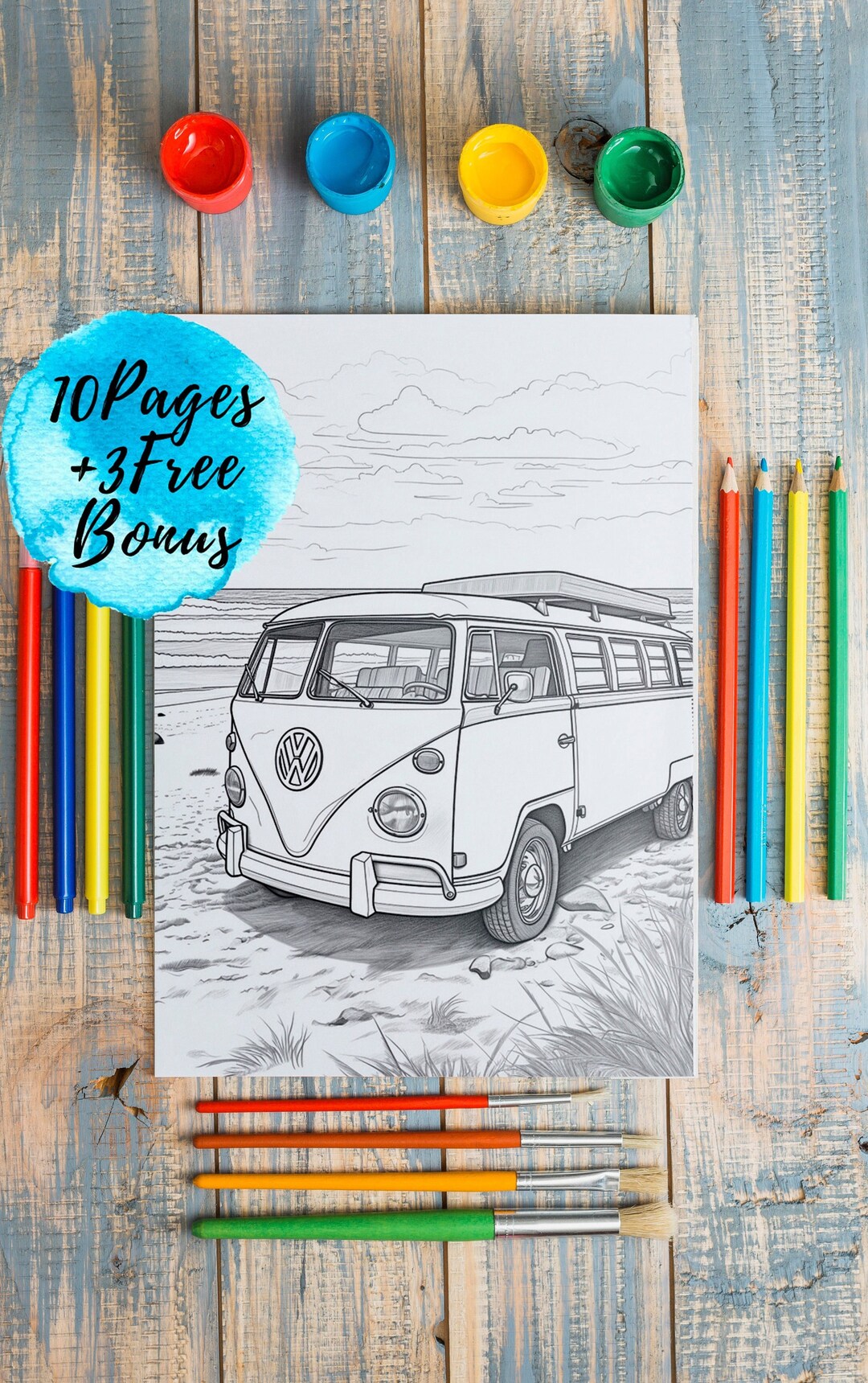 Páginas para colorear imprimibles para adultos y niños 5 - Etsy España