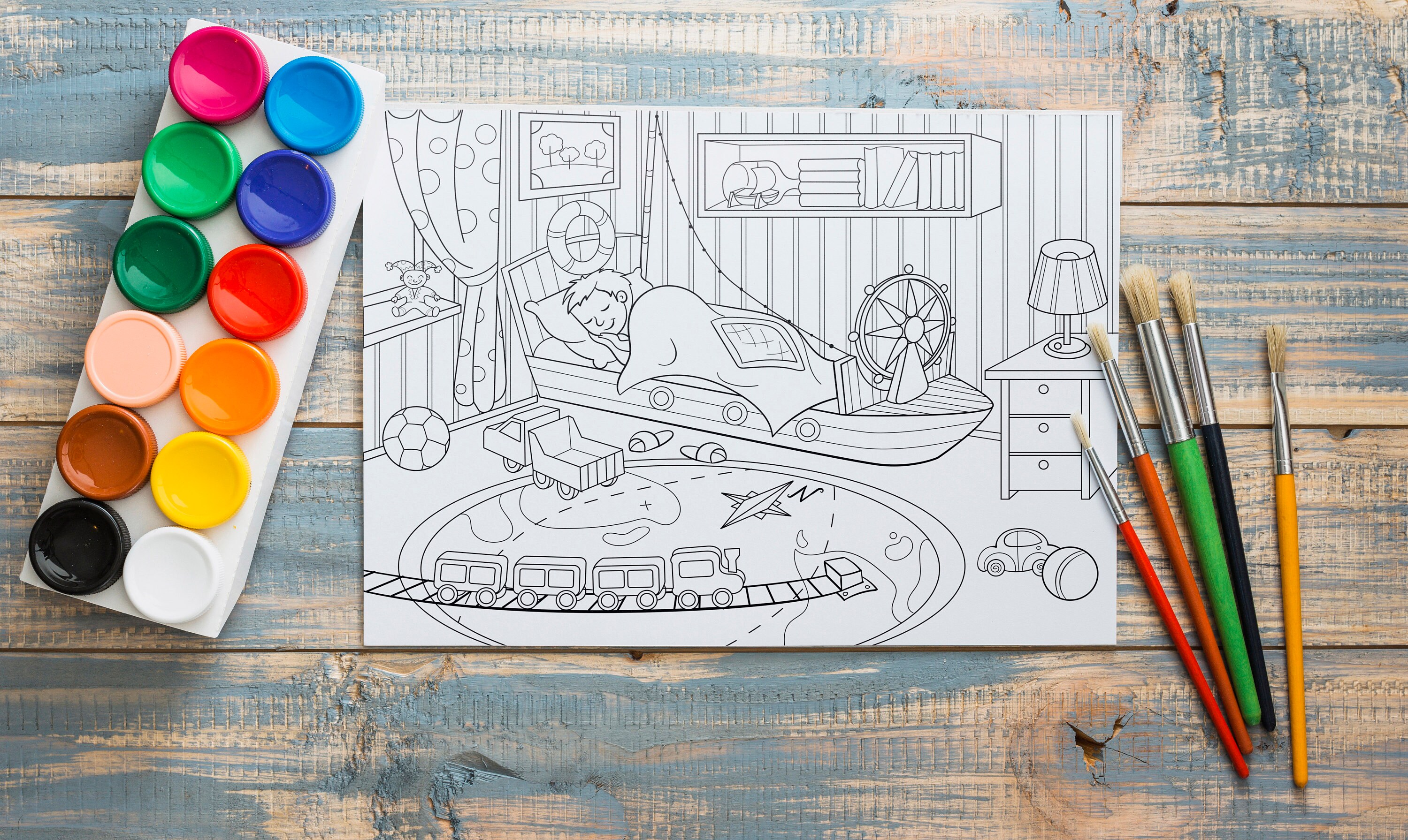 Páginas para colorear imprimibles para adultos y niños 5 - Etsy México