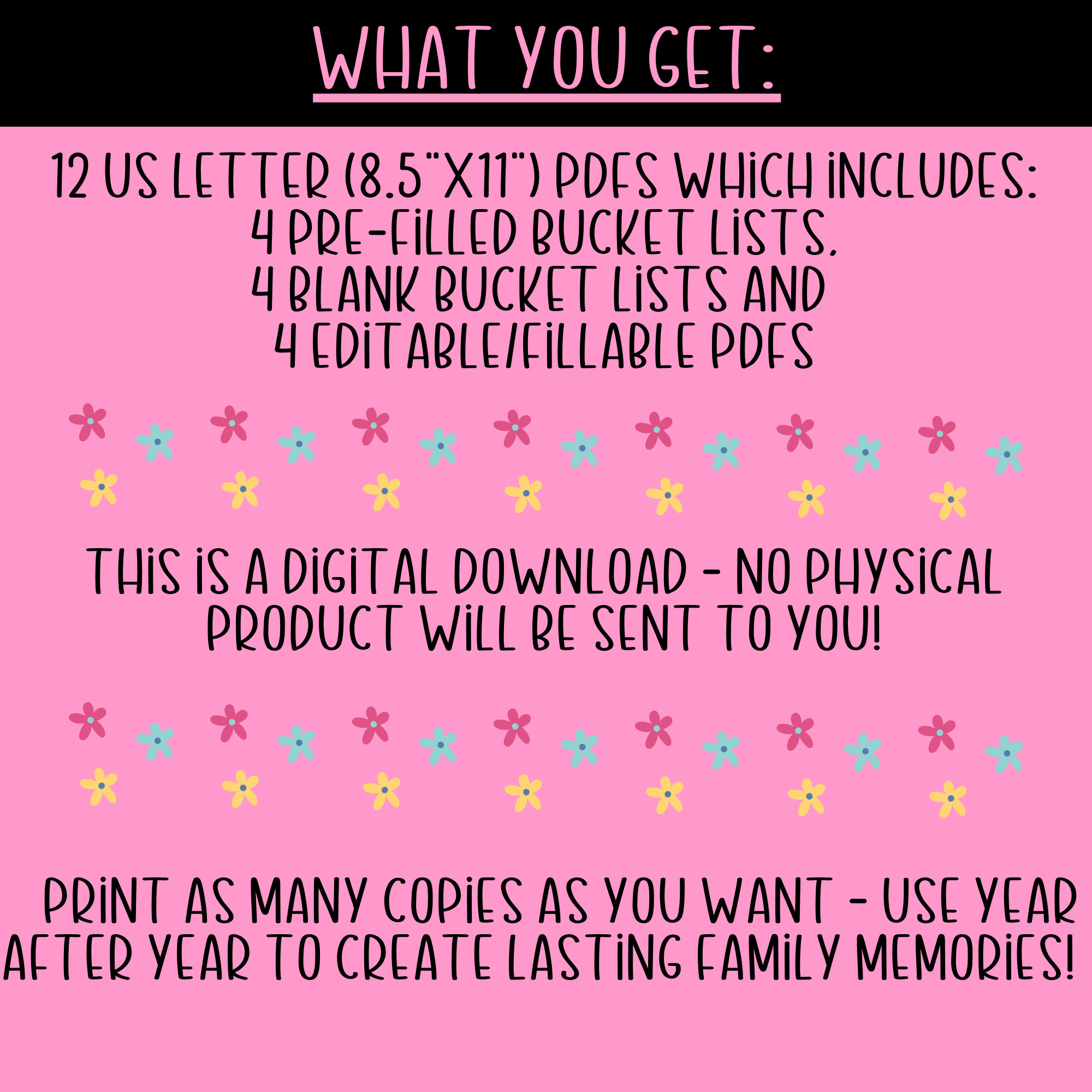 Printable Summer Bucket List Summer Activities Family Teens Kids Mom ...
