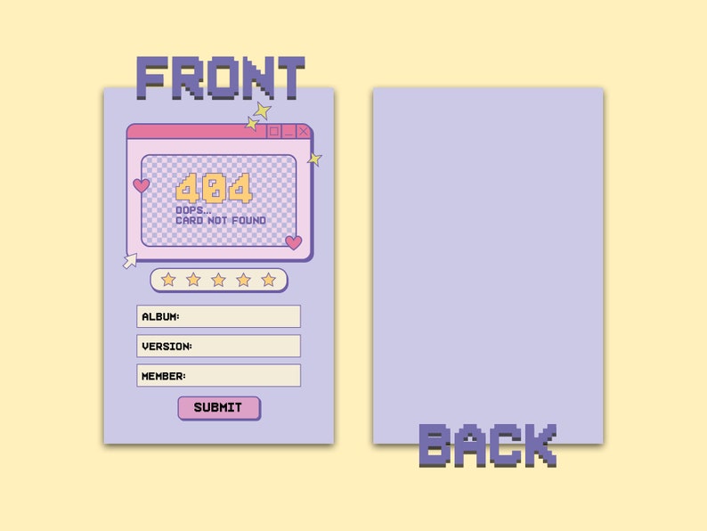 DIGITAL DOWNLOAD Photocard Binder Placeholders Kpop Binder - Etsy