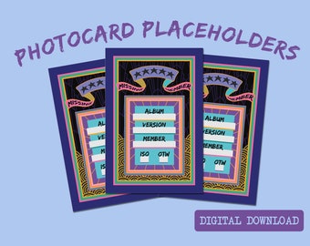 DIGITAL DOWNLOAD Photocard Binder Placeholders Kpop Binder - Etsy