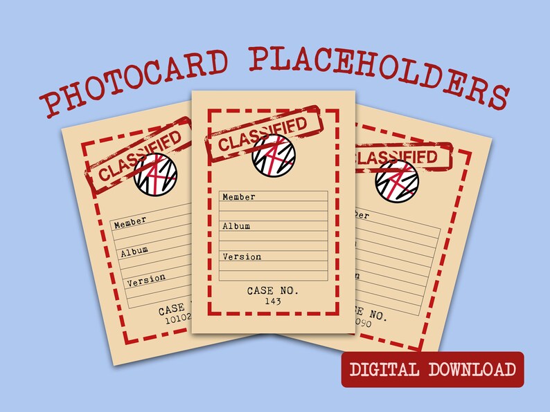 DIGITAL DOWNLOAD | Photocard Binder Placeholders | Stray Kids Maxident ...