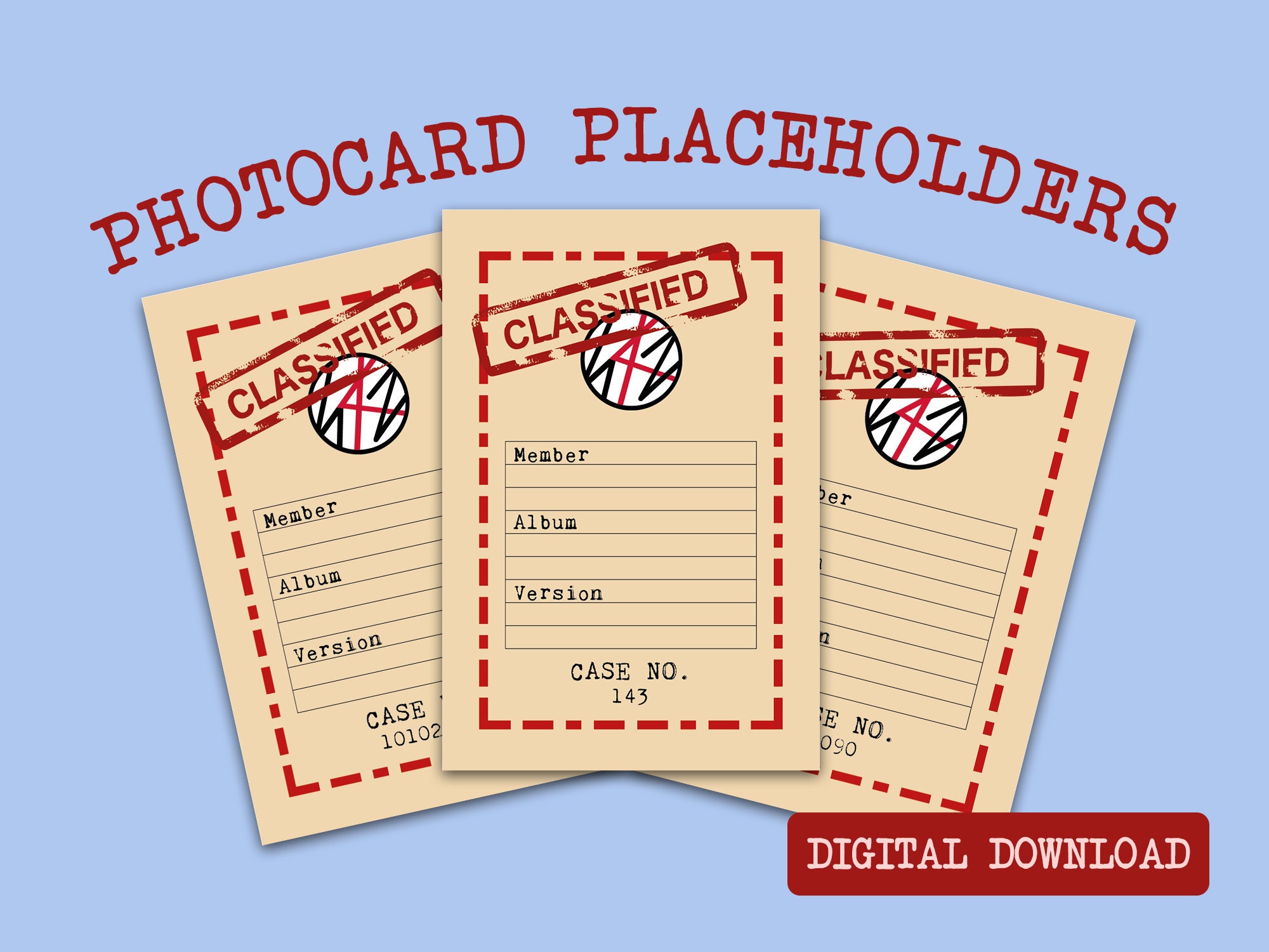 DIGITAL DOWNLOAD | Photocard Binder Placeholders | Stray Kids Maxident ...