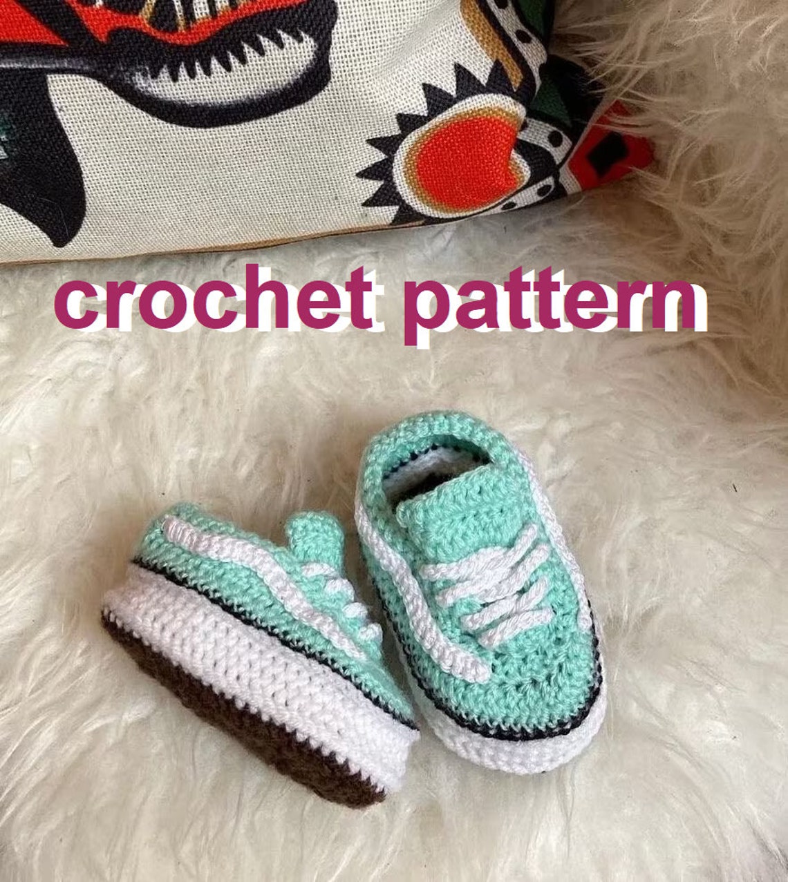 DIY Baby Shoes Crochet Pattern // Step-by-step Guide PDF // Size ...