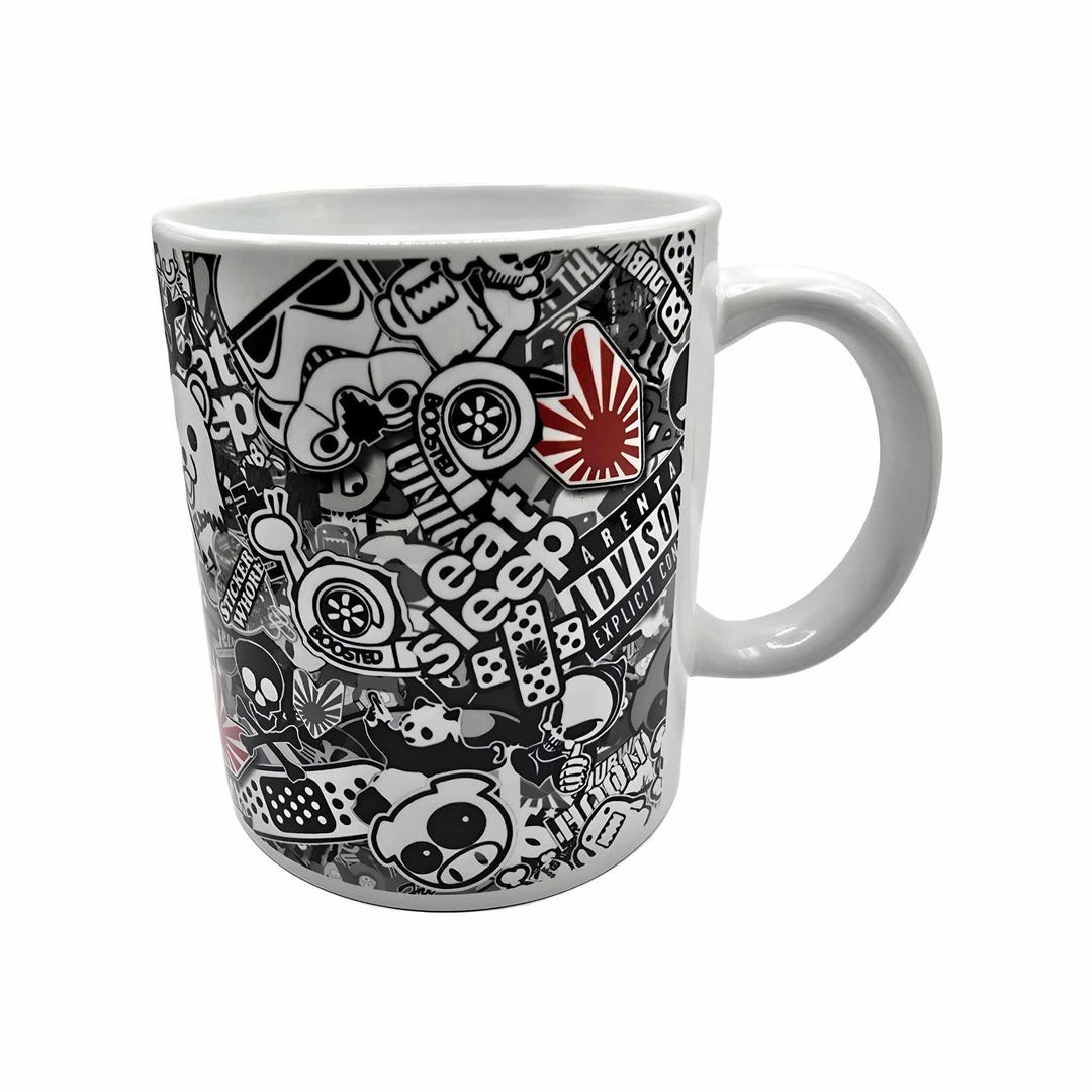 JDM Sticker Bomb Coffee Mug - Ceramic Mug Cup 11oz - JDM Accessories ...