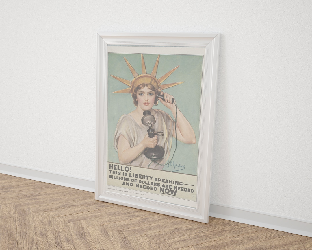 Vintage World War 1 Liberty Bonds Poster DIGITAL PRINTS DOWNLOAD ...