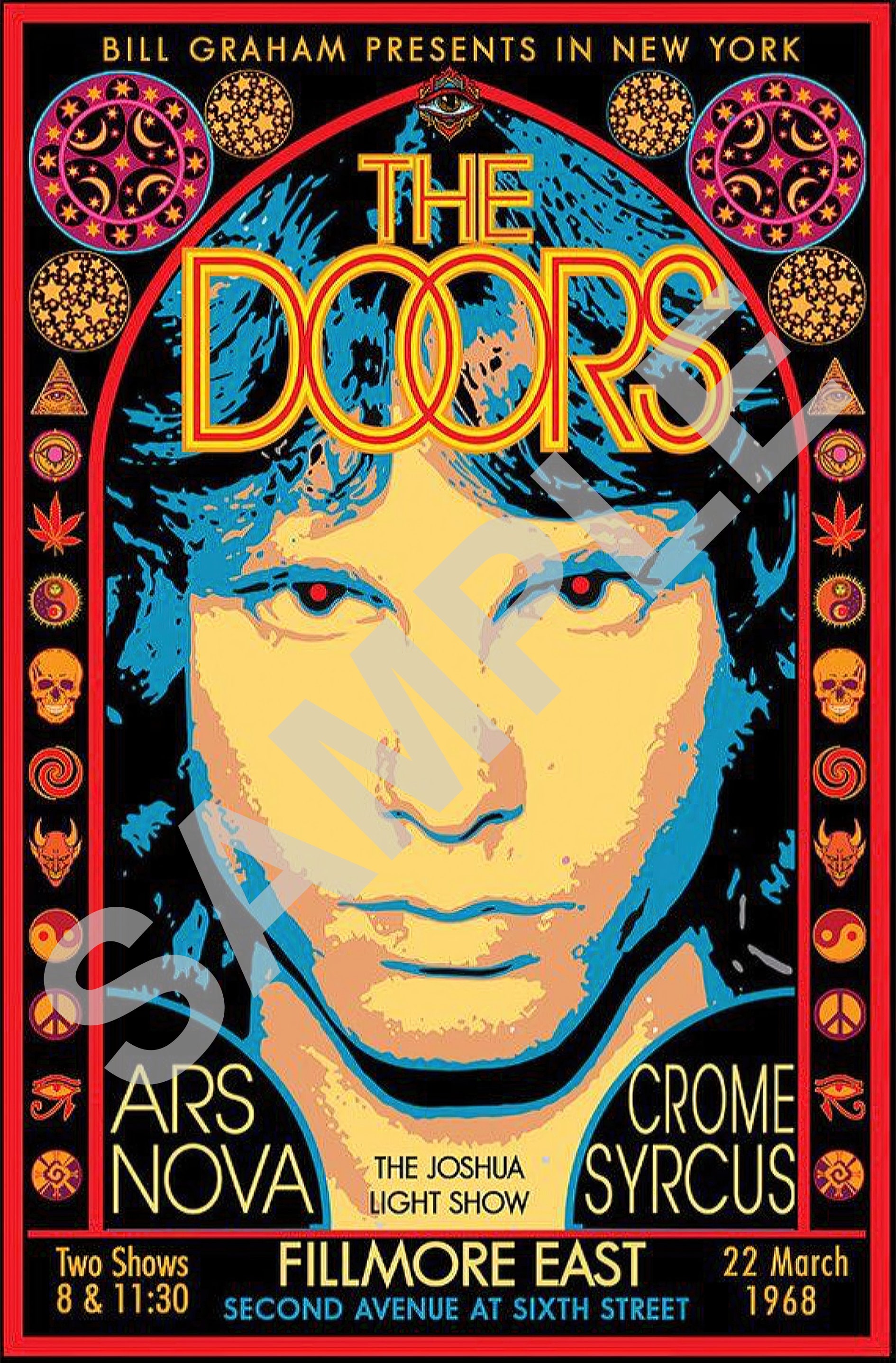 The Doors Live at Fillmore East Rare Concert Poster DIGITAL DOWNLOAD ...
