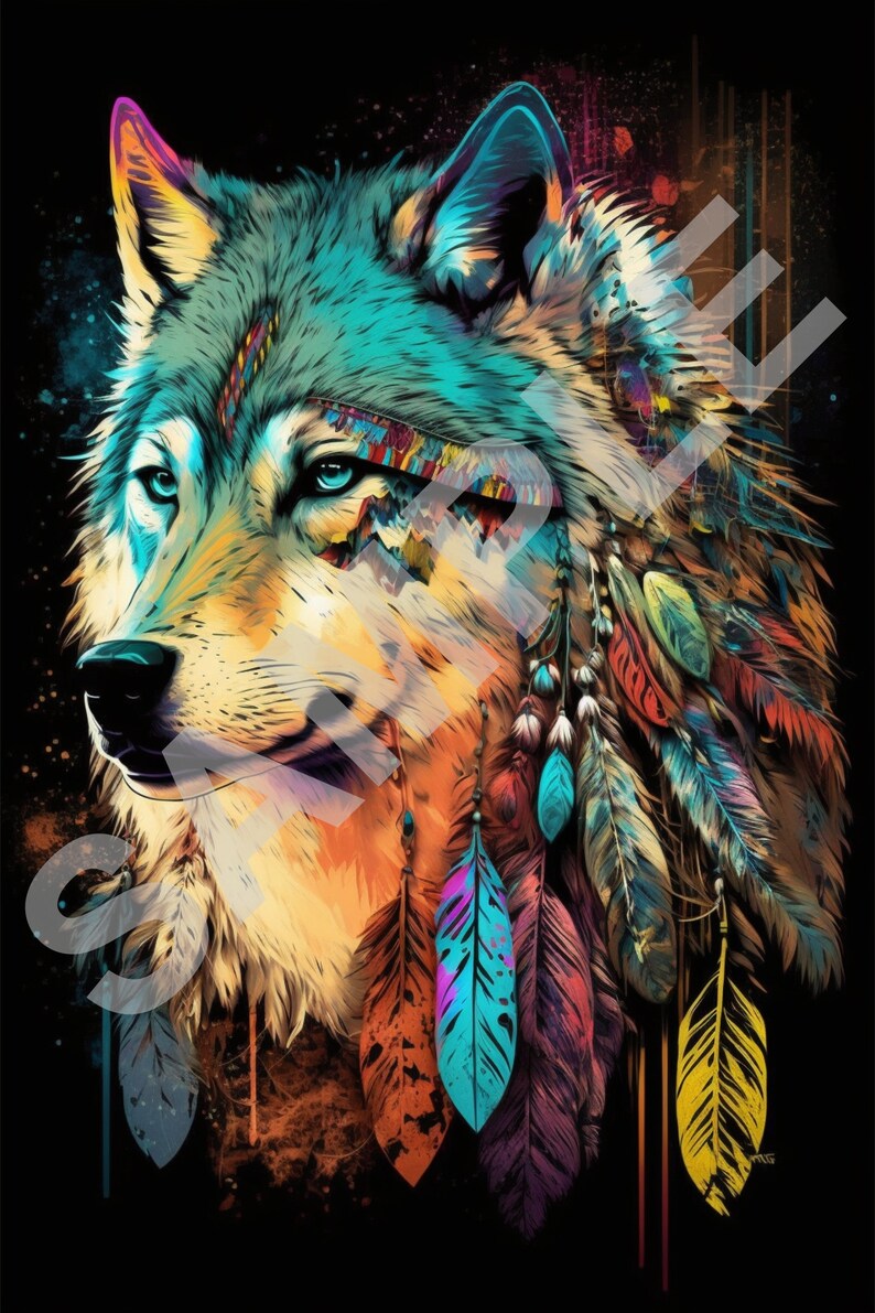 Wolf Artwork PRINTABLE ART Wolf Print Instant Download Wolf Poster ...