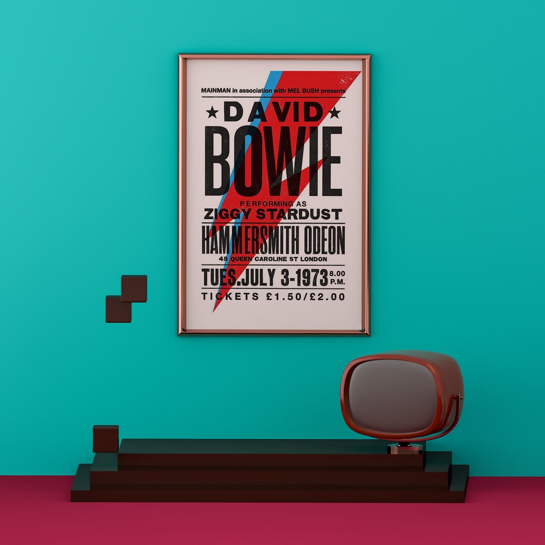 David Bowie Live at the Hammersmith Odeon Rare Concert Poster DIGITAL ...