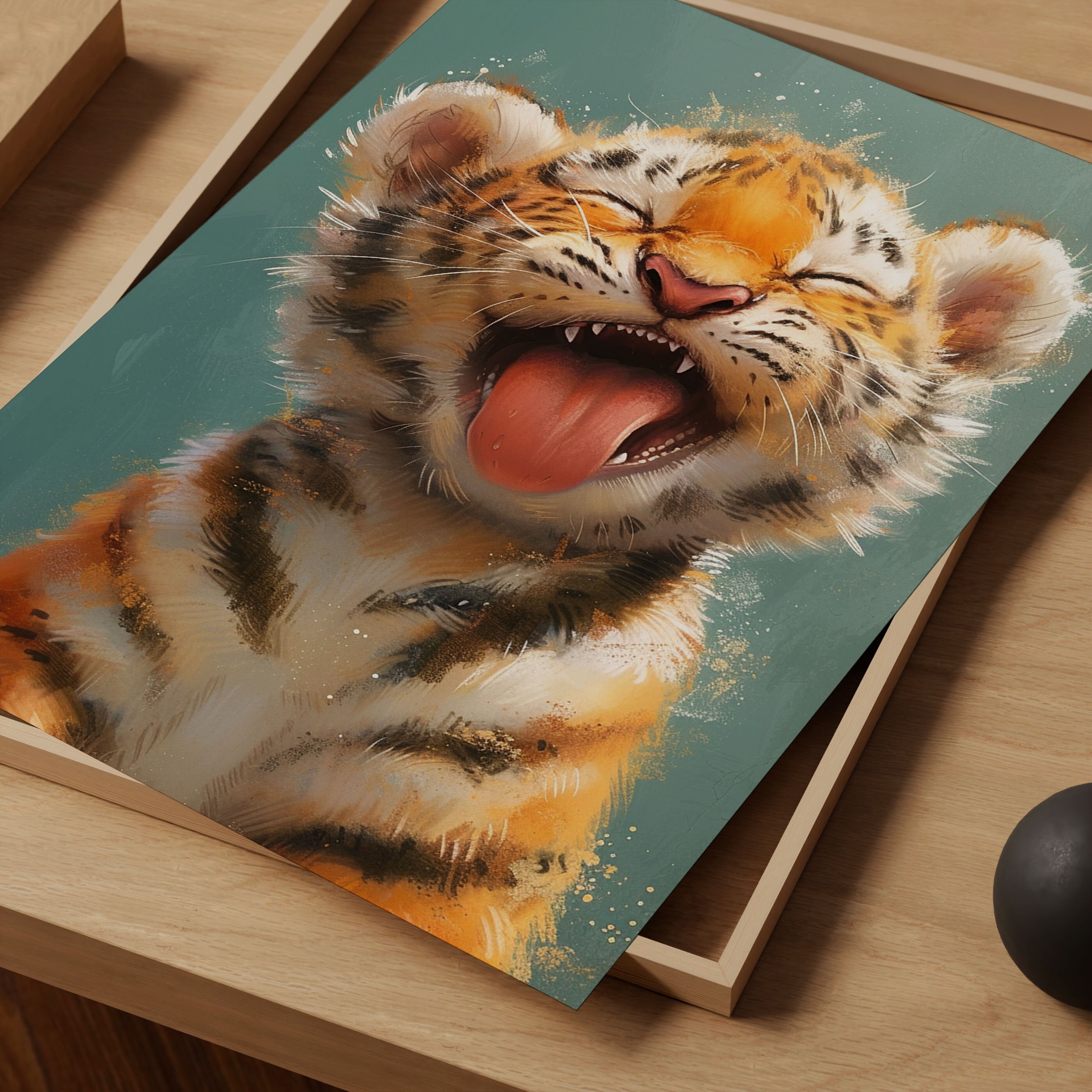 Cheeky Tiger PRINTABLE Cute Baby Tiger Cub Wall Art, Fun Tiger Print ...