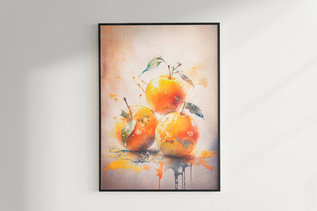 Watercolor Orange Wall Art - Etsy