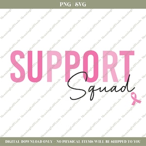 Cancer Support Squad SVG & PNG - Etsy