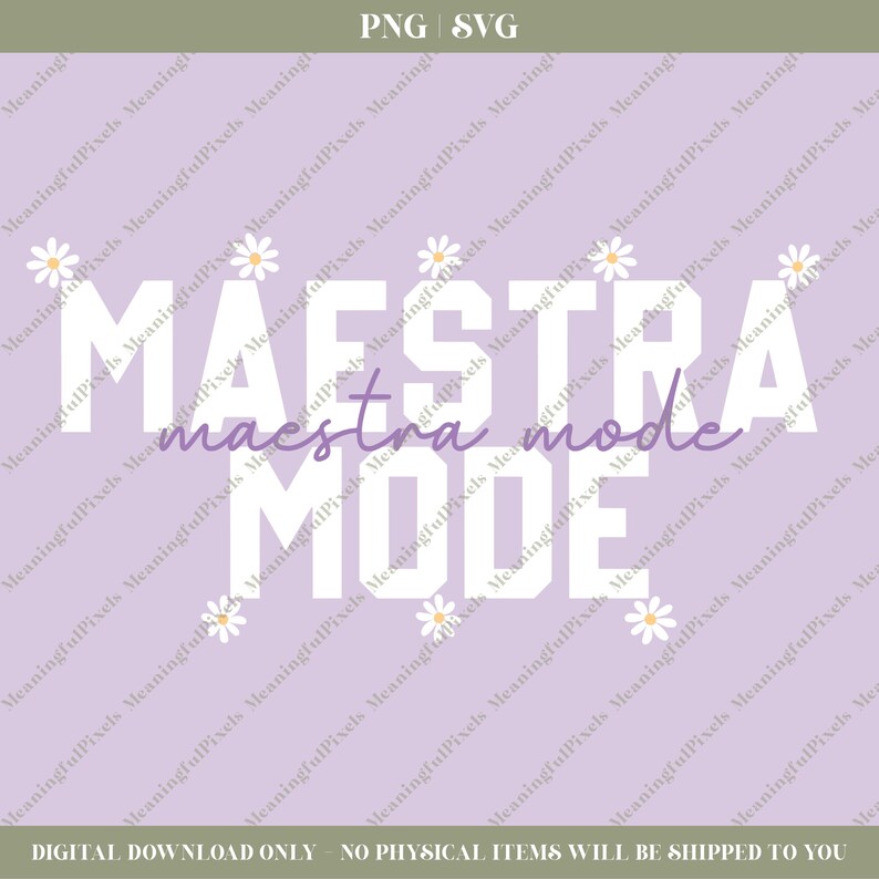 Maestra Mode | Maestra SVG & PNG - Etsy