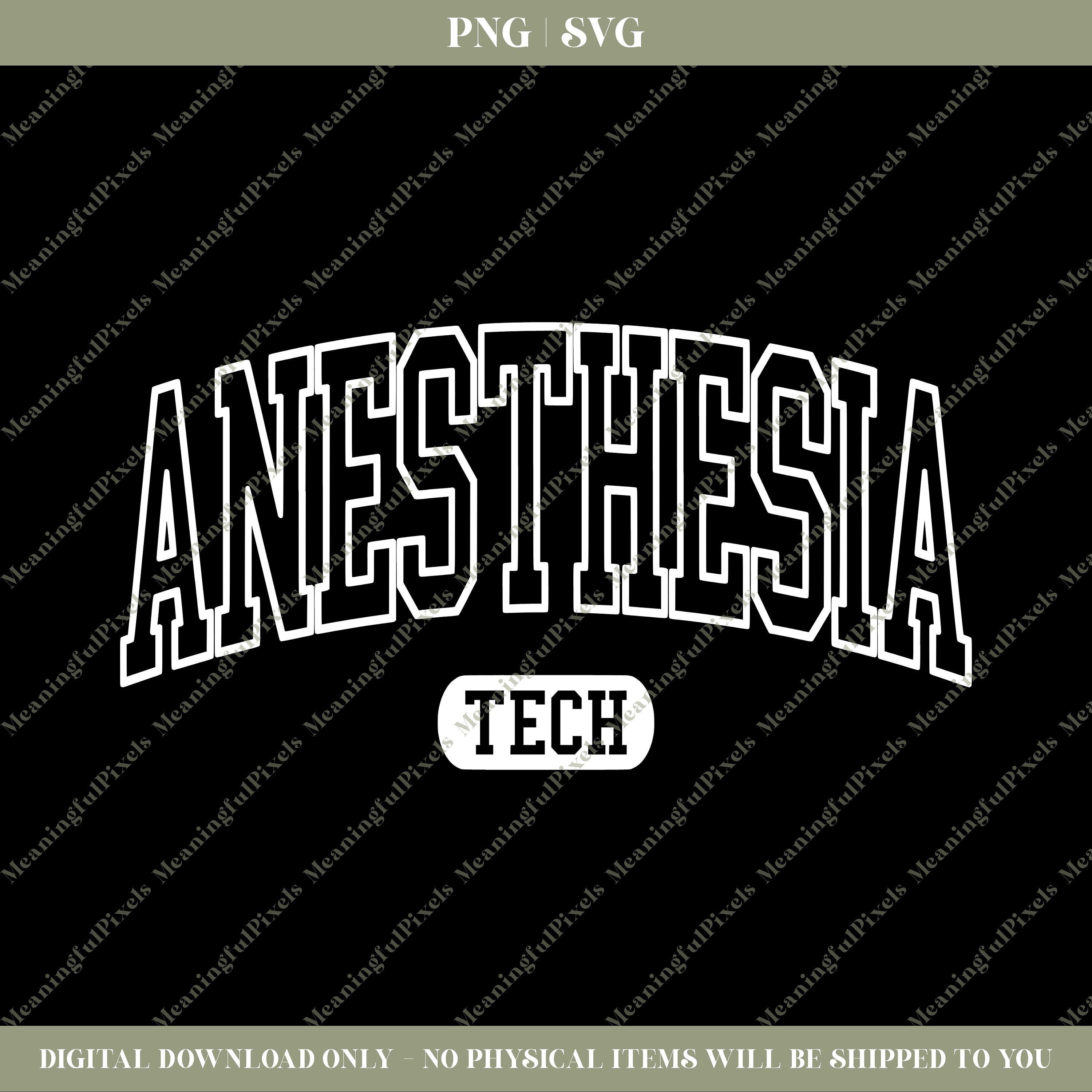 Anesthesia Tech Anesthesia Technician SVG & PNG - Etsy