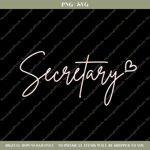 Secretary SVG & PNG - Etsy