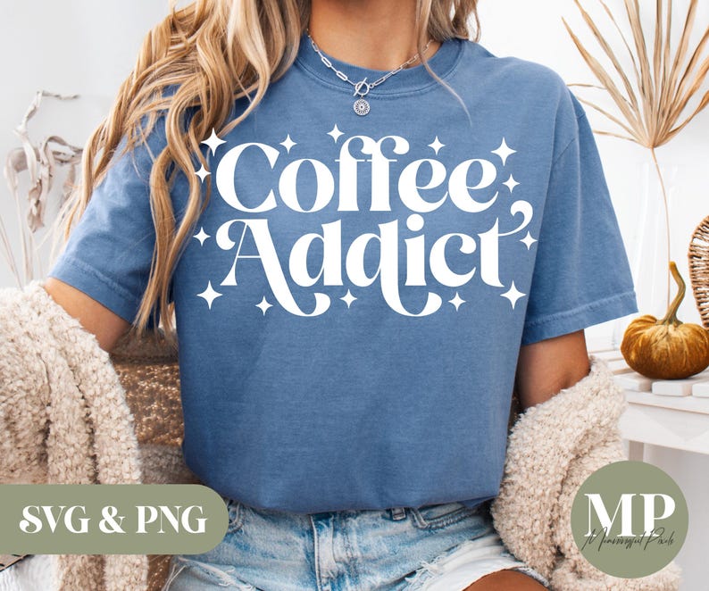 Coffee Addict SVG & PNG - Etsy
