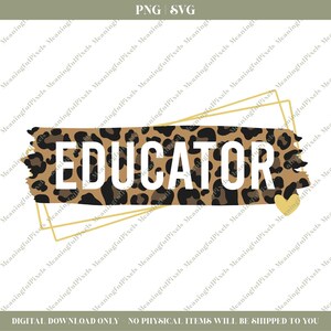 Educator SVG & PNG - Etsy