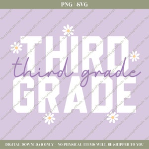 Third Grade SVG & PNG - Etsy