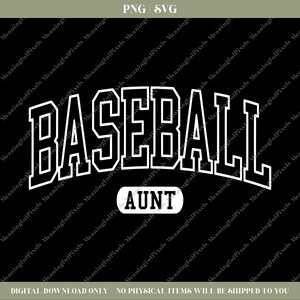 Baseball Aunt SVG & PNG - Etsy