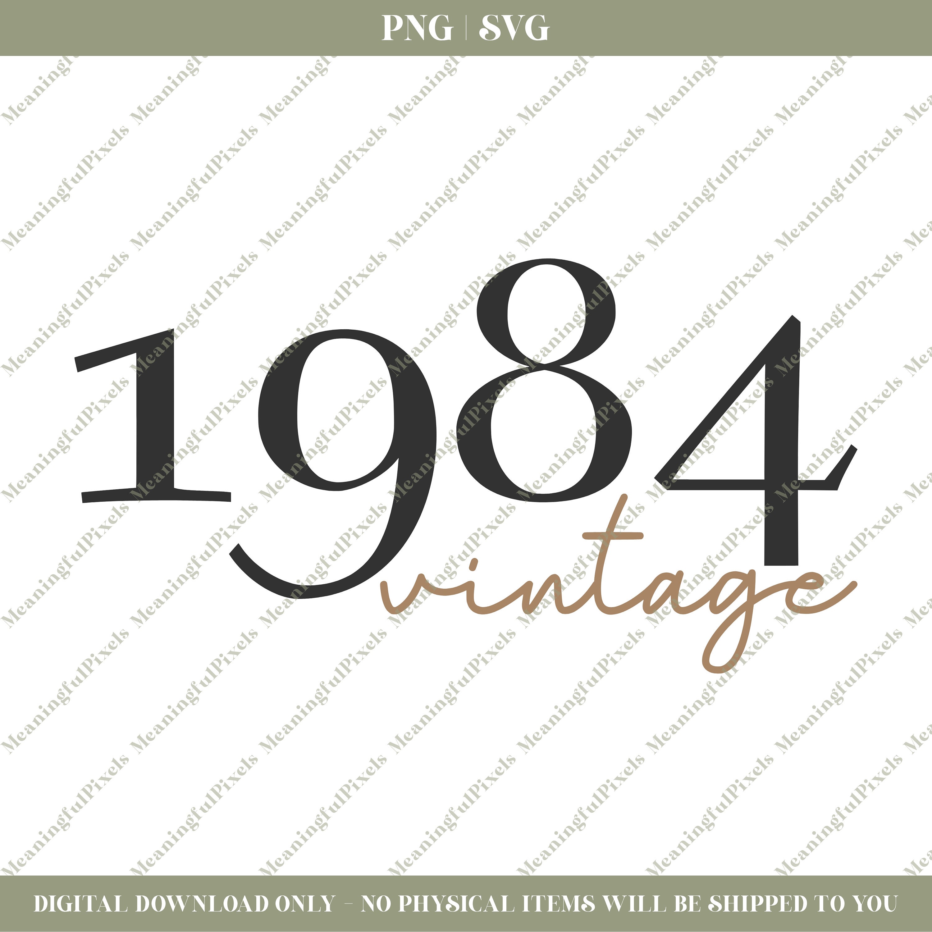 Vintage 1984 SVG & PNG - Etsy