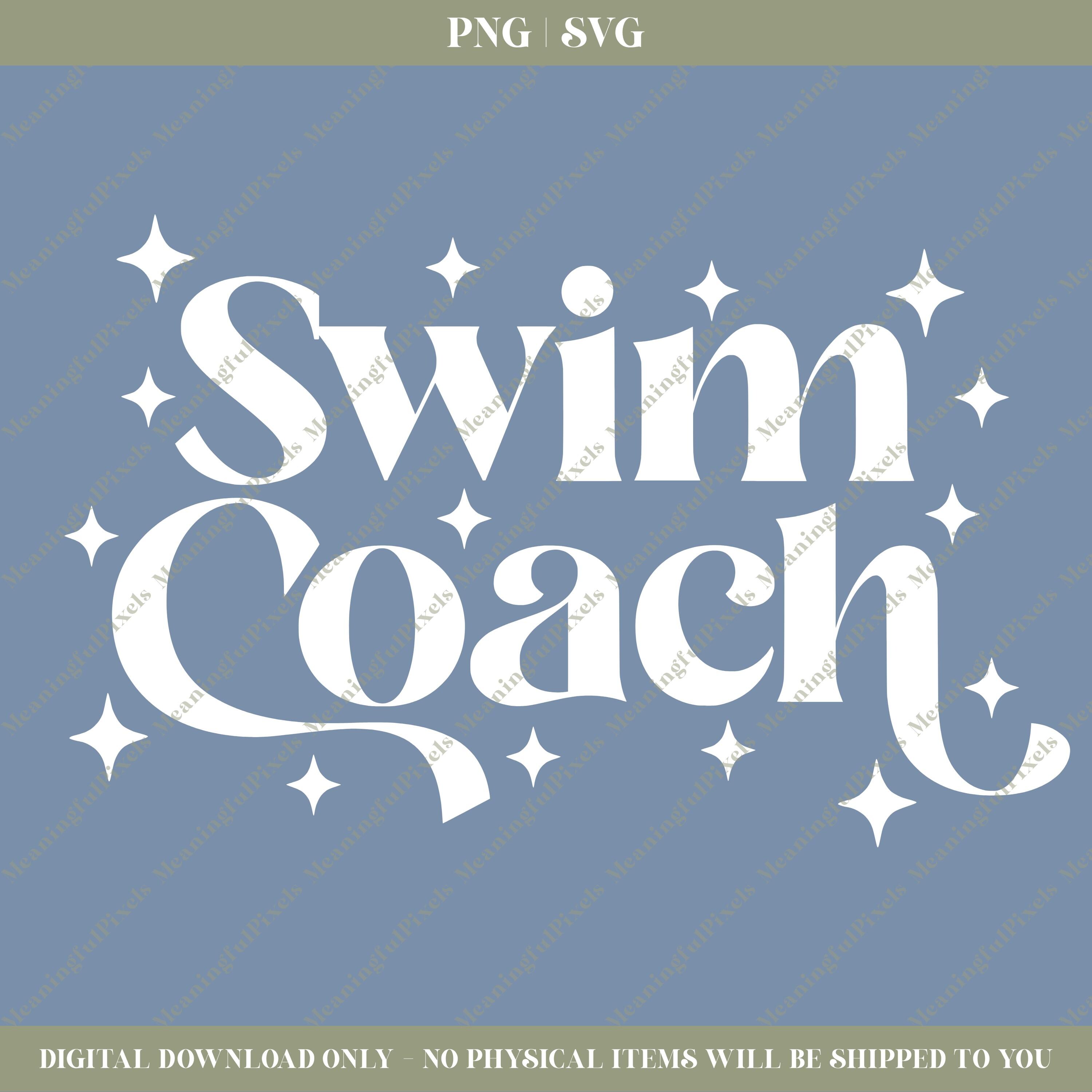 Swim Coach SVG & PNG - Etsy