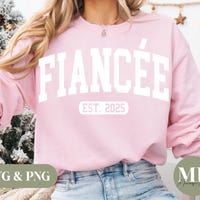 Girlfriend Fiancee, Boyfriend Fiance, Newly Engaged SVG, Cursive ...